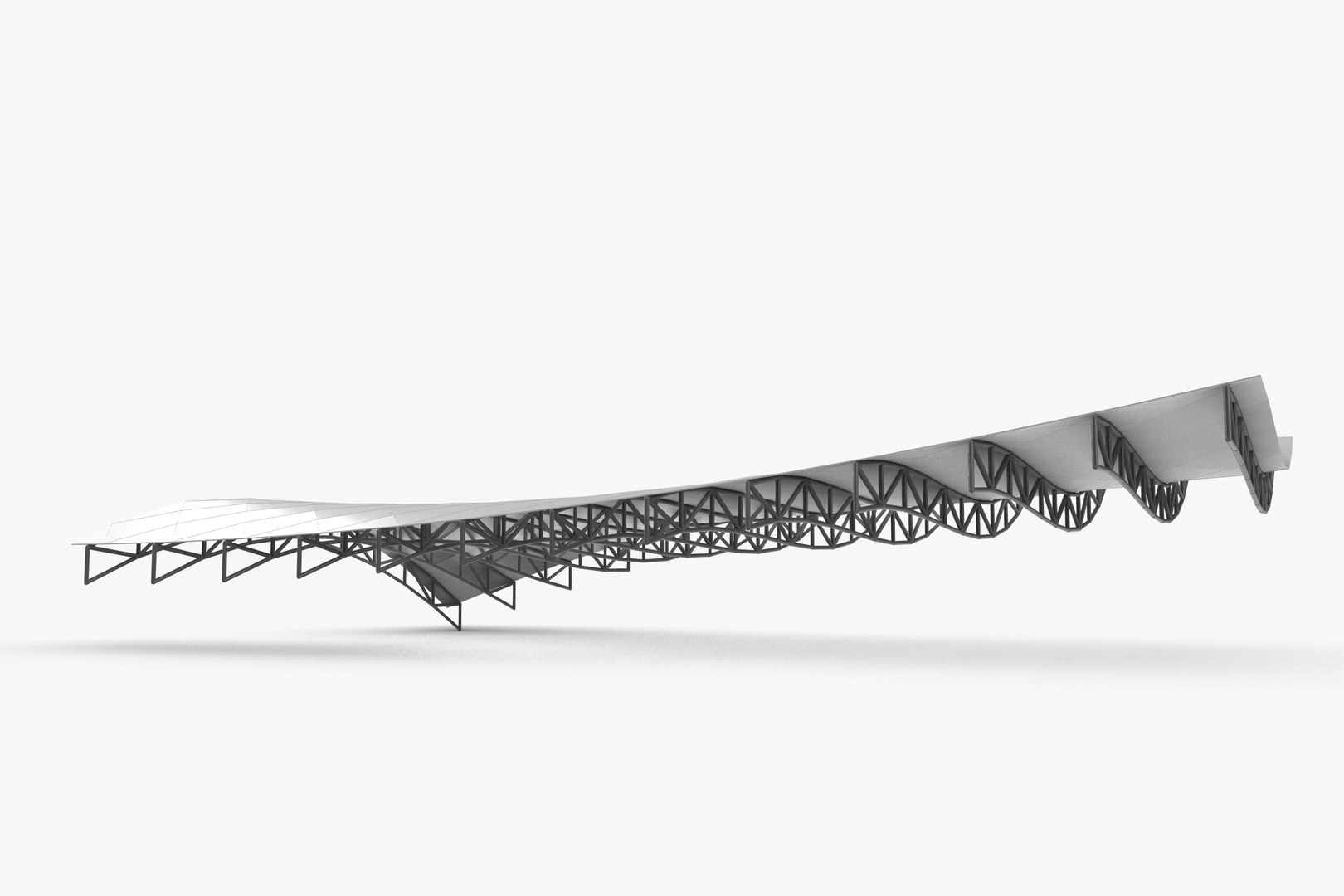 3D Truss Wavy Structures - TurboSquid 1964898