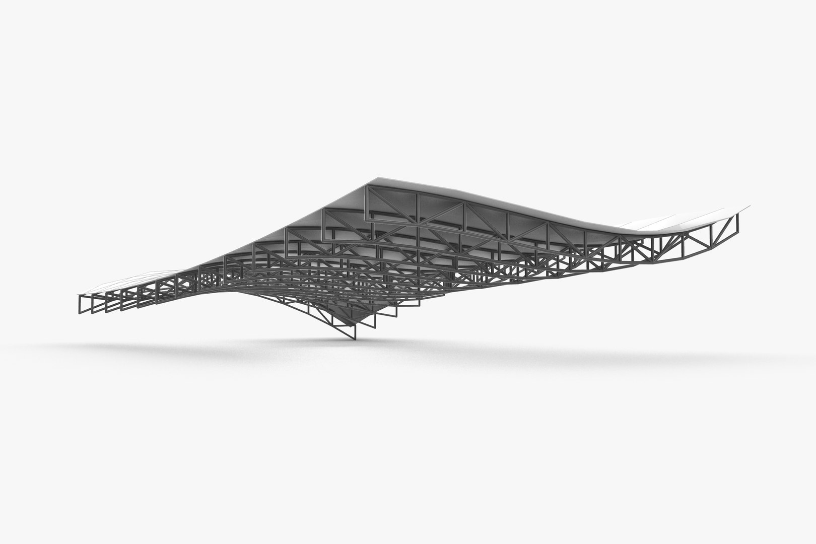 3D Truss Wavy Structures - TurboSquid 1964898