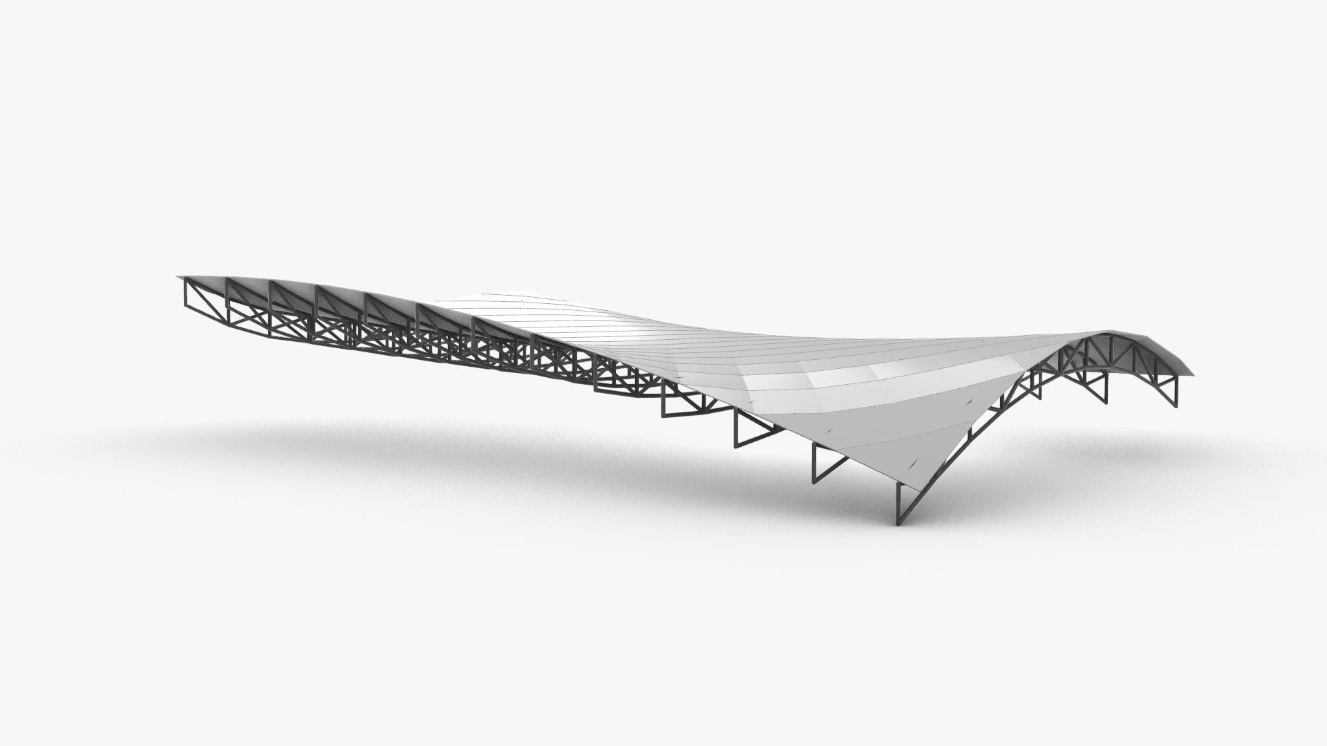 3D Truss Wavy Structures - TurboSquid 1964898