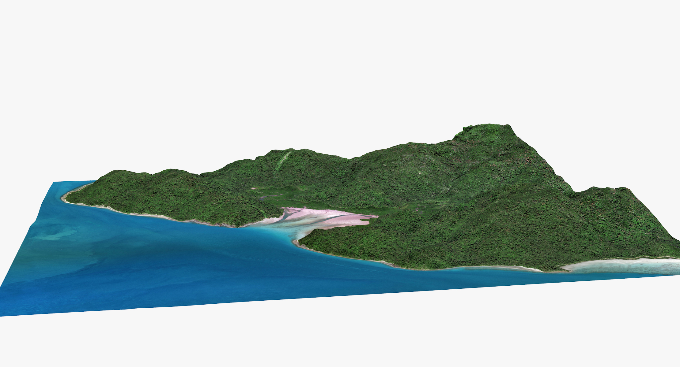 3D river delta model - TurboSquid 1284442