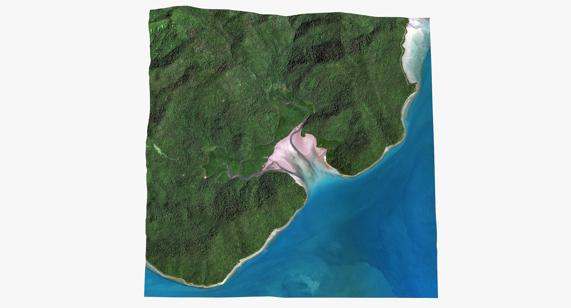 3D River Delta Model - TurboSquid 1284442