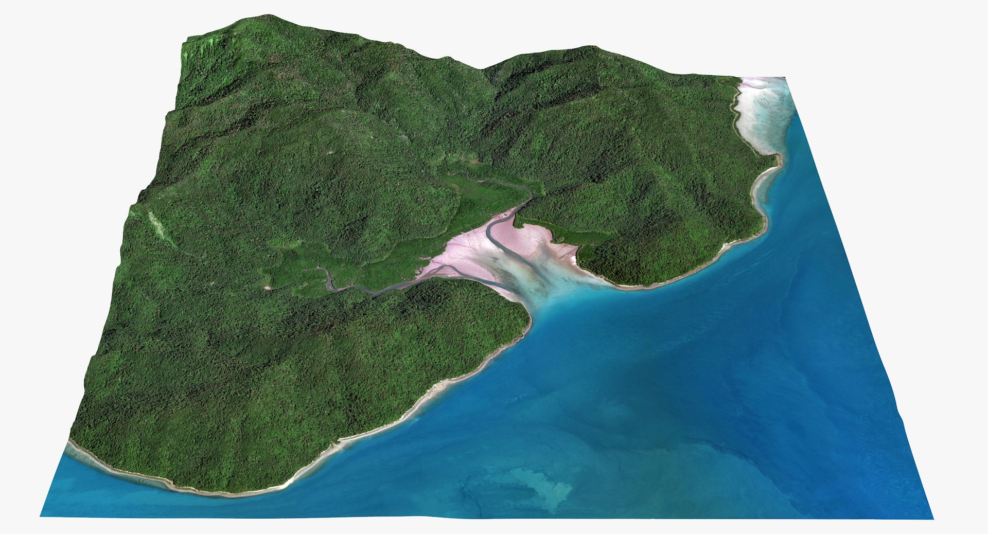 3D River Delta Model - TurboSquid 1284442