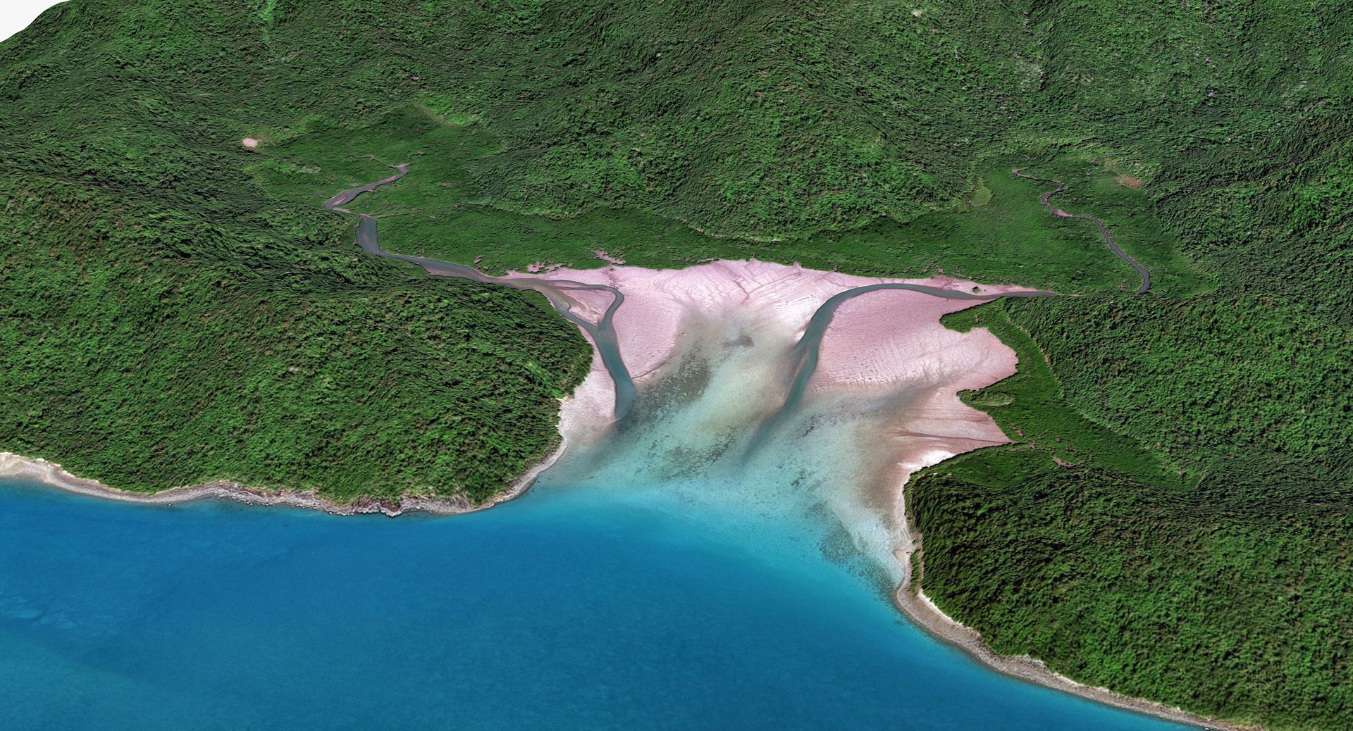 3D river delta model - TurboSquid 1284442