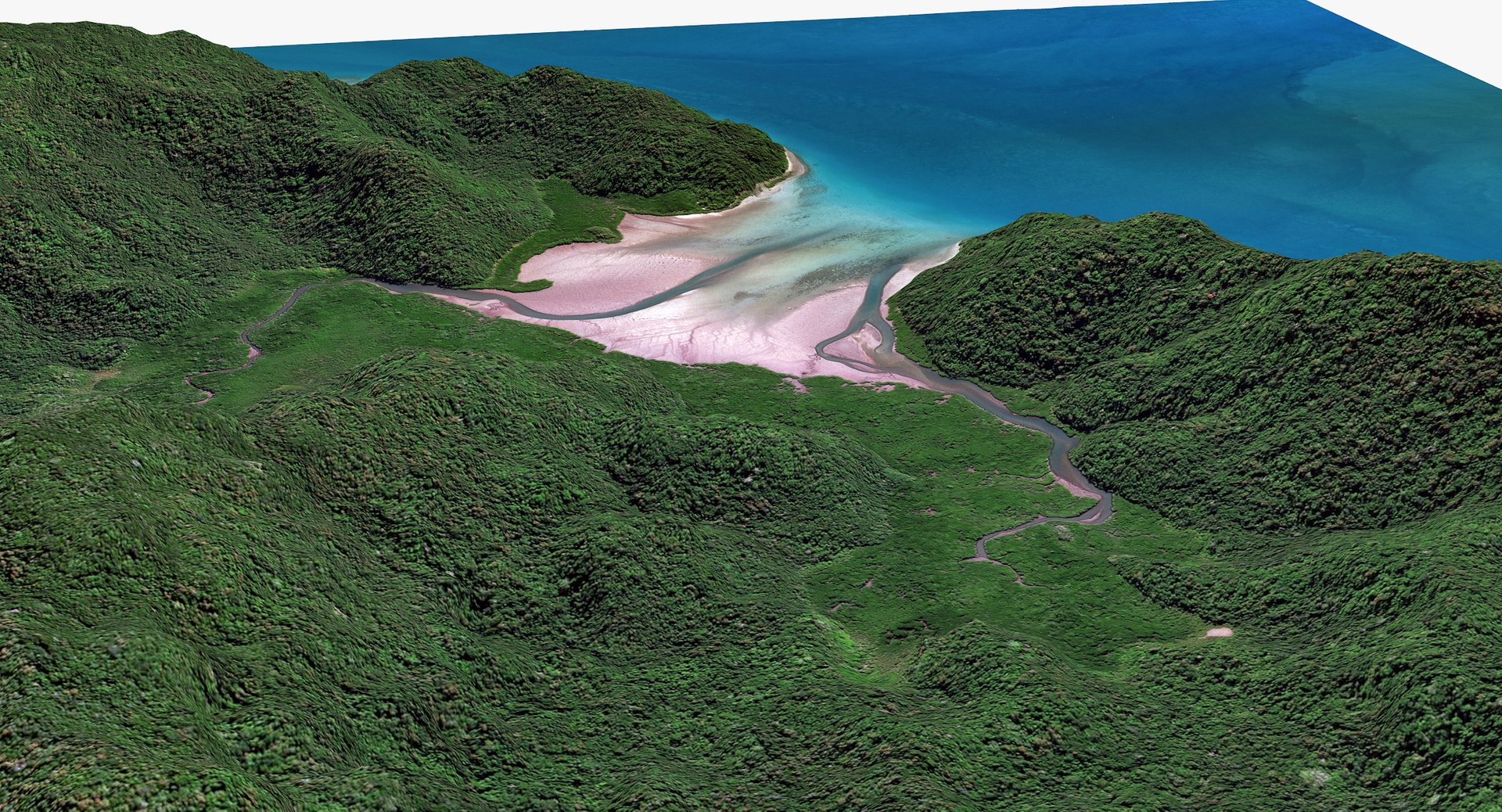 3D River Delta Model - TurboSquid 1284442