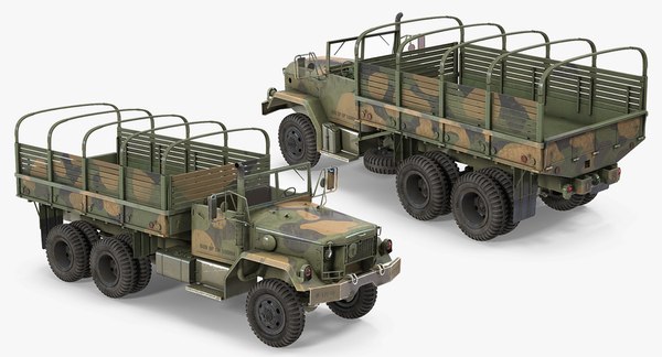 army cargo truck m35 3d model
