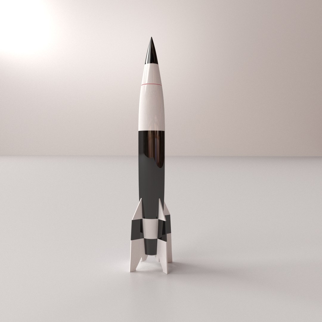 3D V2 Rocket - TurboSquid 1326015