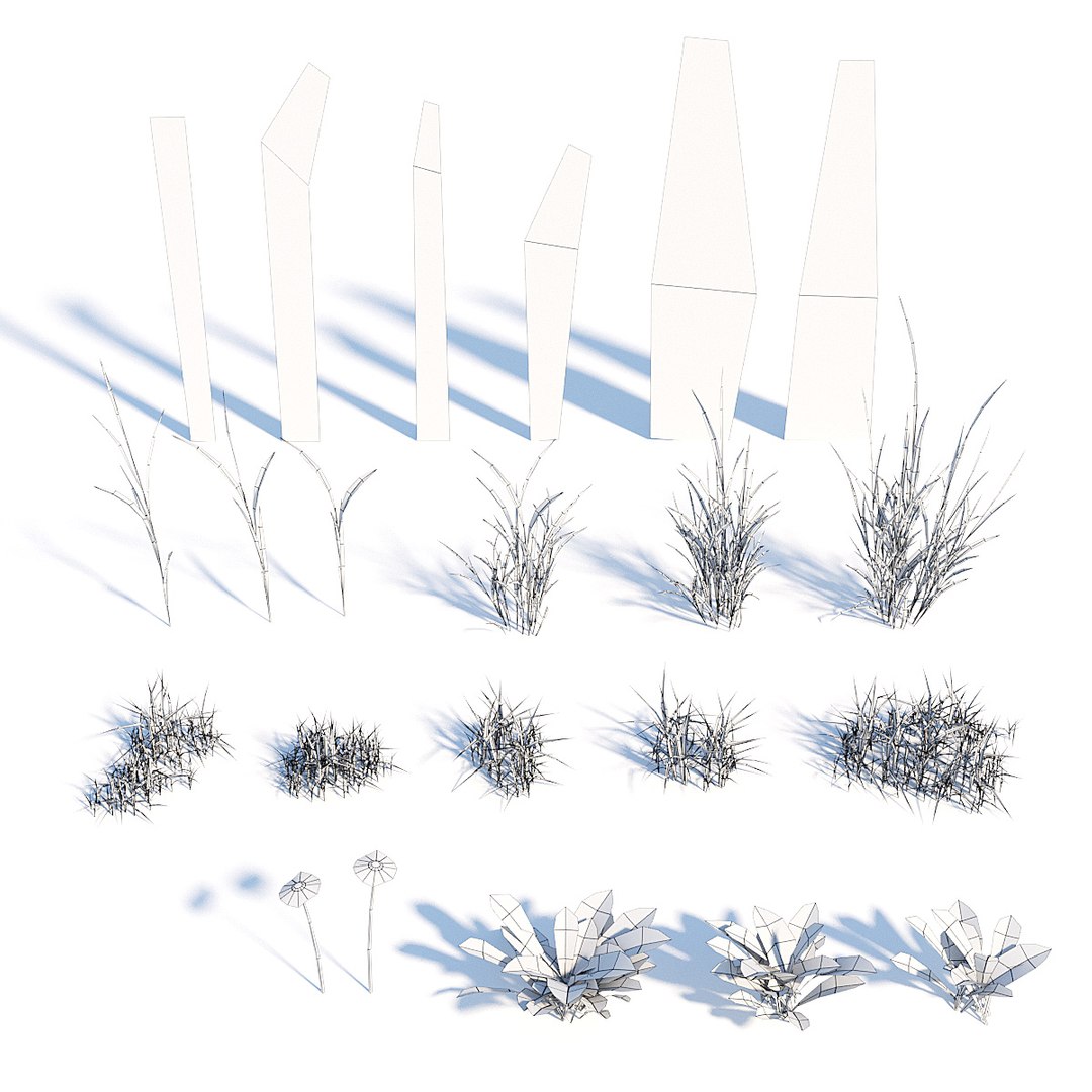 Set Grass 3D Model - TurboSquid 1195248