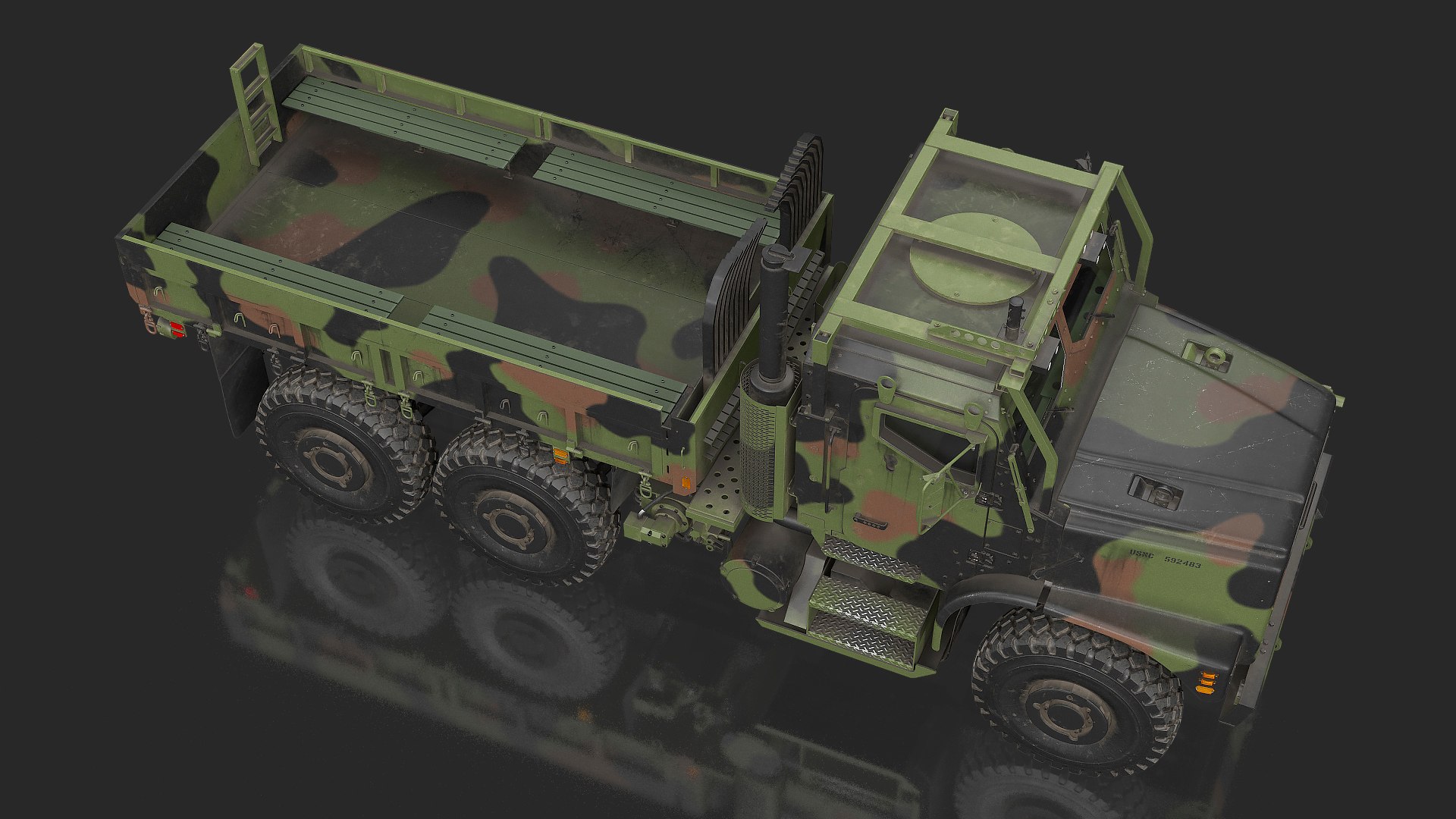 Military medium cargo truck model - TurboSquid 1518296