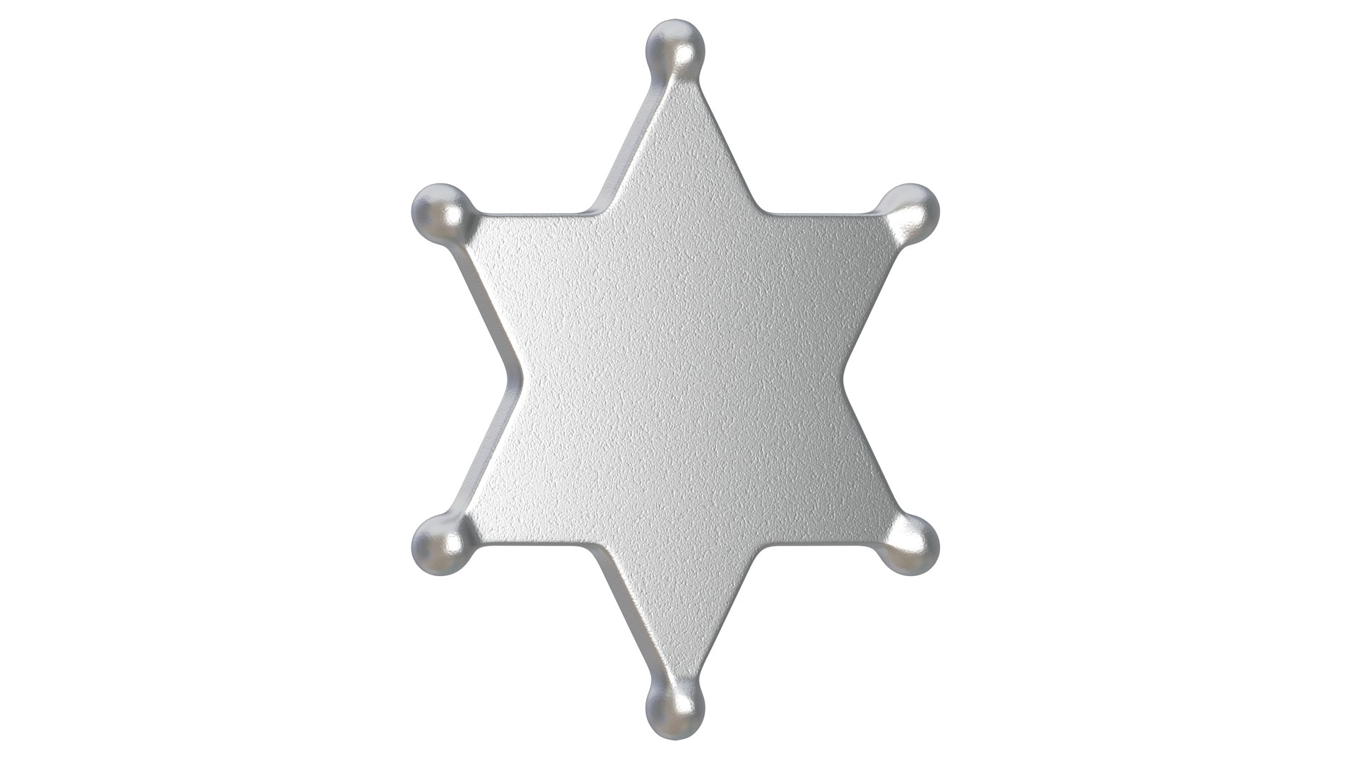 3D Sheriff Star Silver model - TurboSquid 1923250