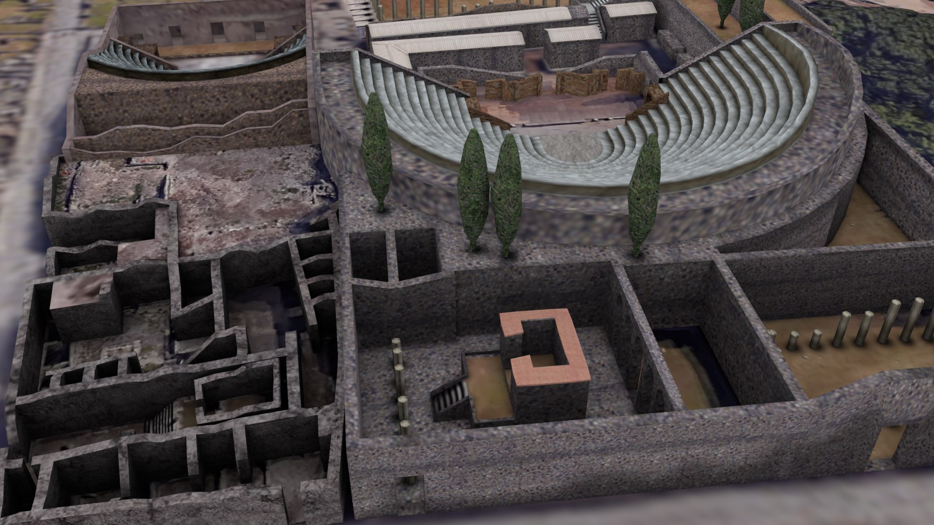 3D Old Theater Amphitheater Model - TurboSquid 1491969