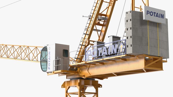 modelo 3d Grúa pluma abatible Potain MR 295 - TurboSquid 2180370