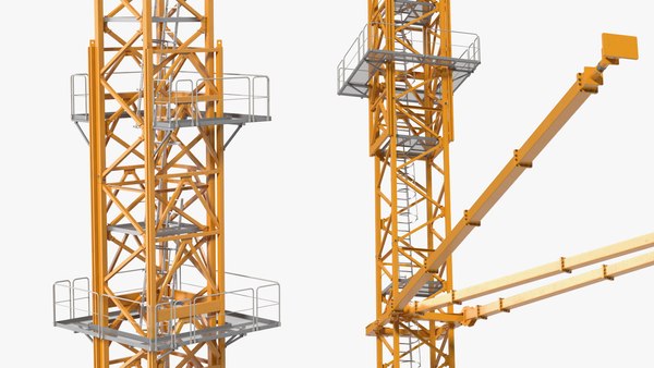 modelo 3d Grúa pluma abatible Potain MR 295 - TurboSquid 2180370