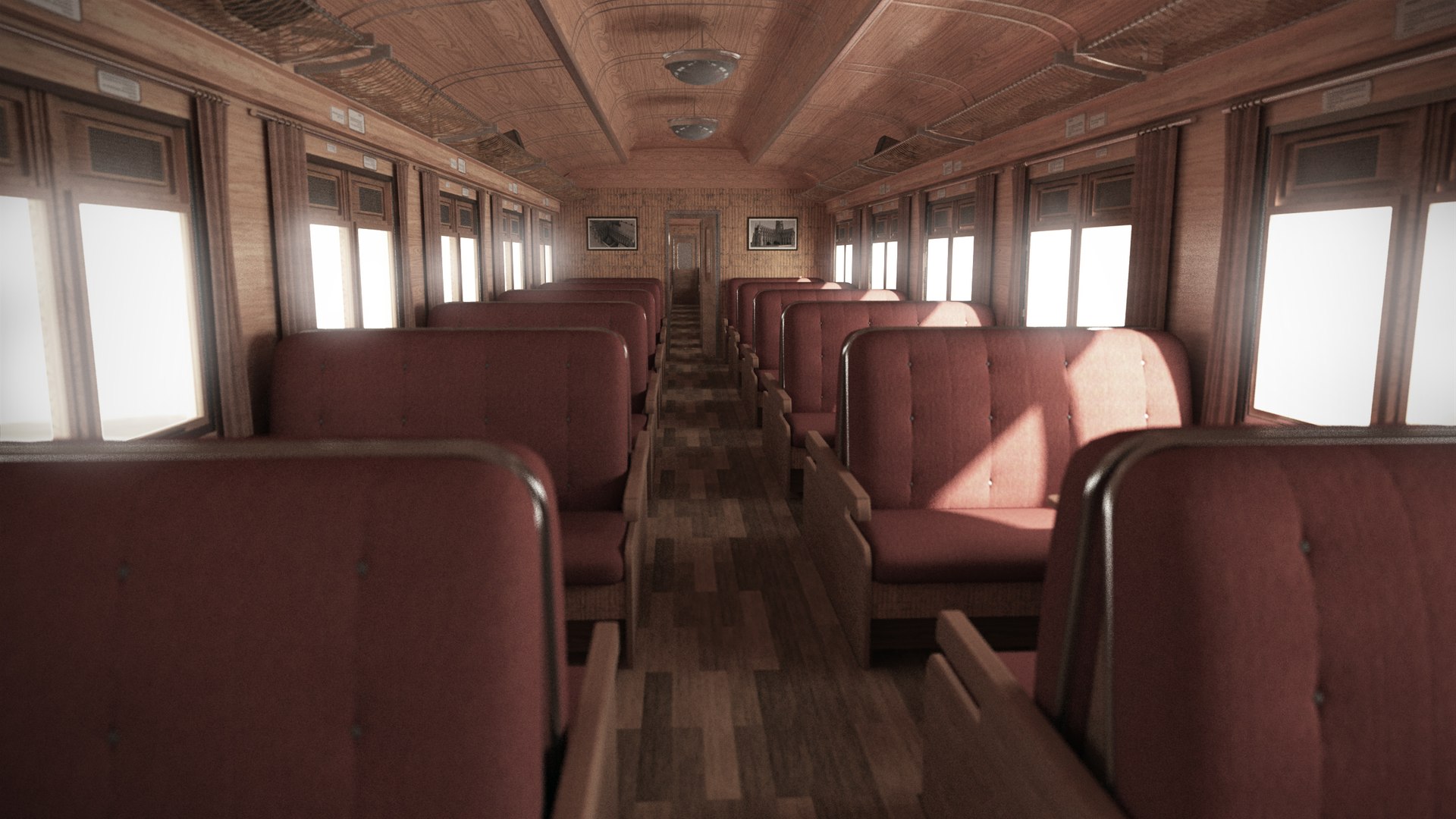 3D Model Old Train Interior 06 - TurboSquid 1892671