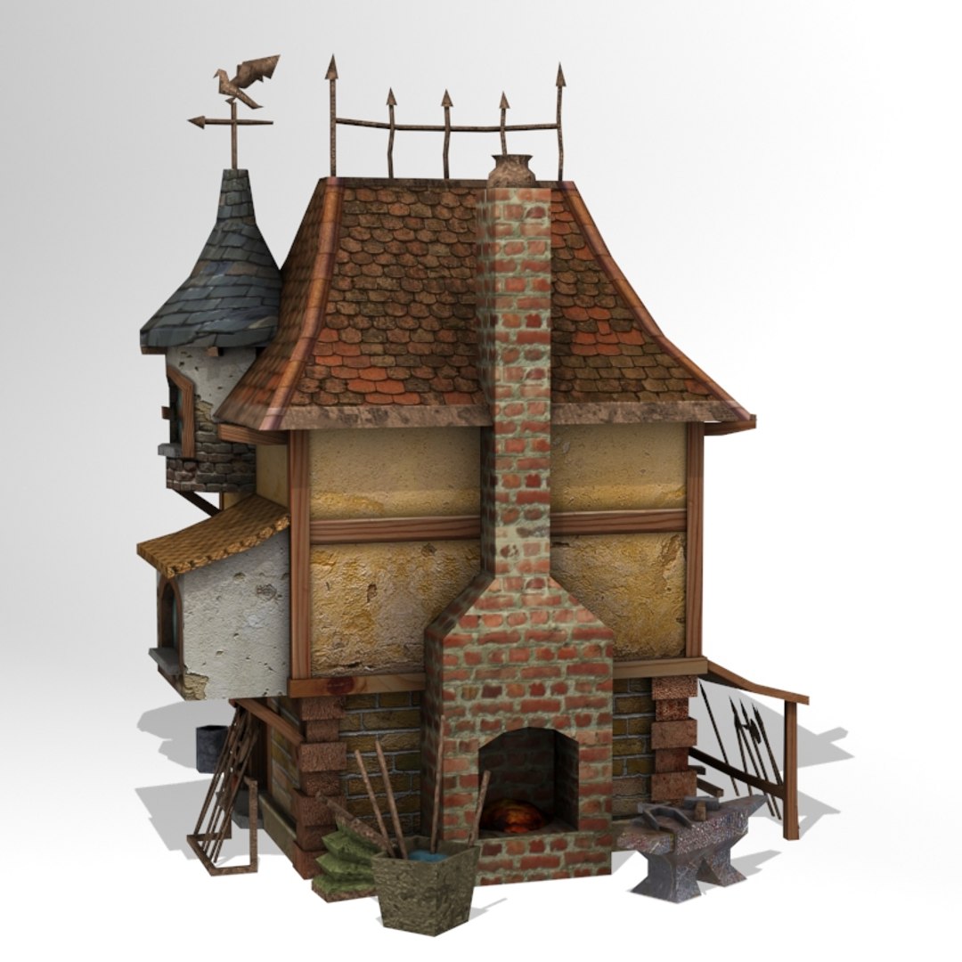 medieval building 3d model