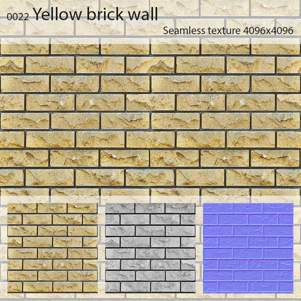 Texture JPEG brick wall yellow