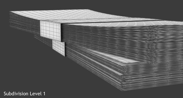 100 dollar bills stack 3D model - TurboSquid 1382049