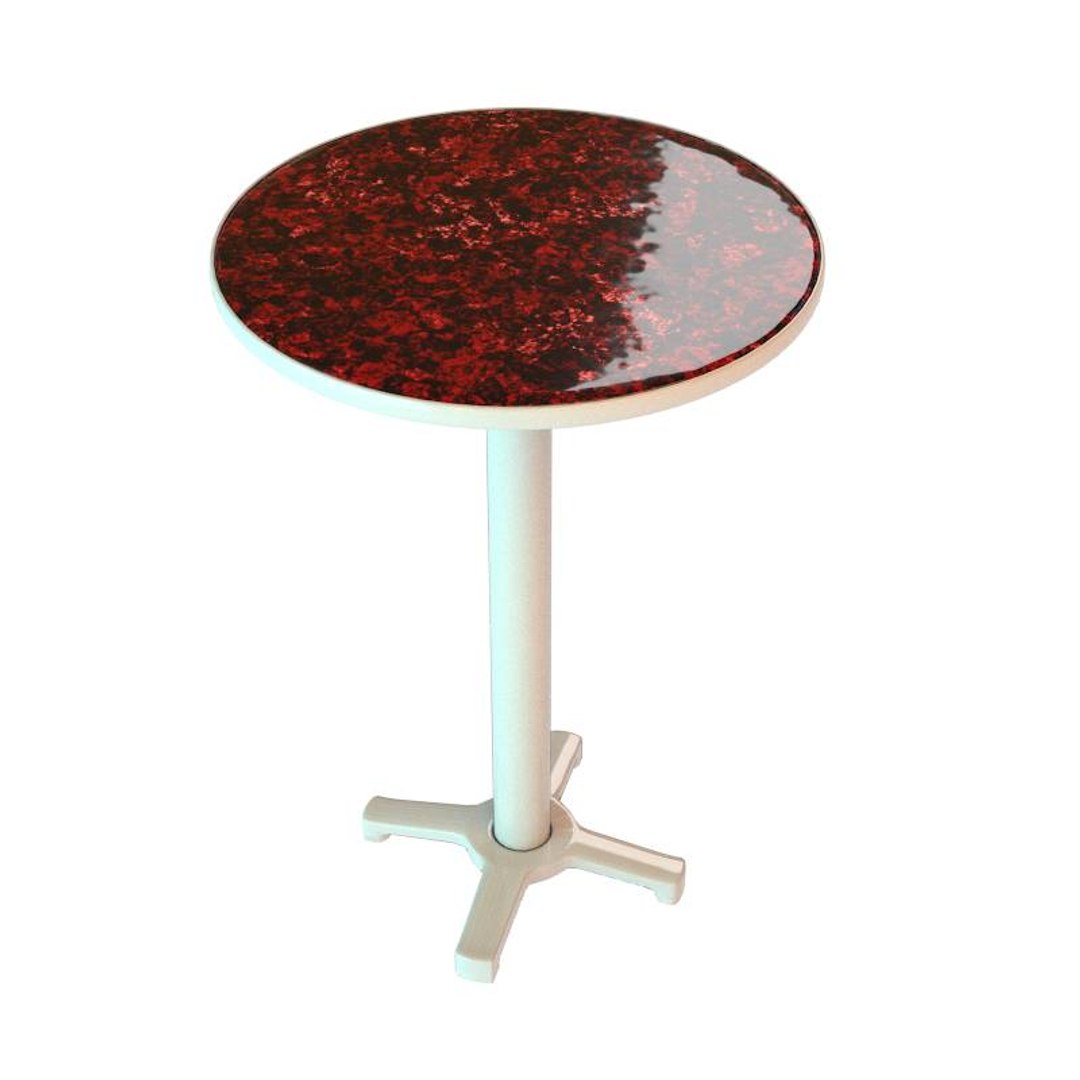 3d Marble Red Table Model