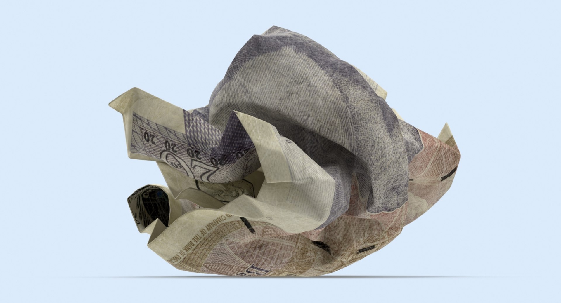 20 Pound Note Crumpled Max