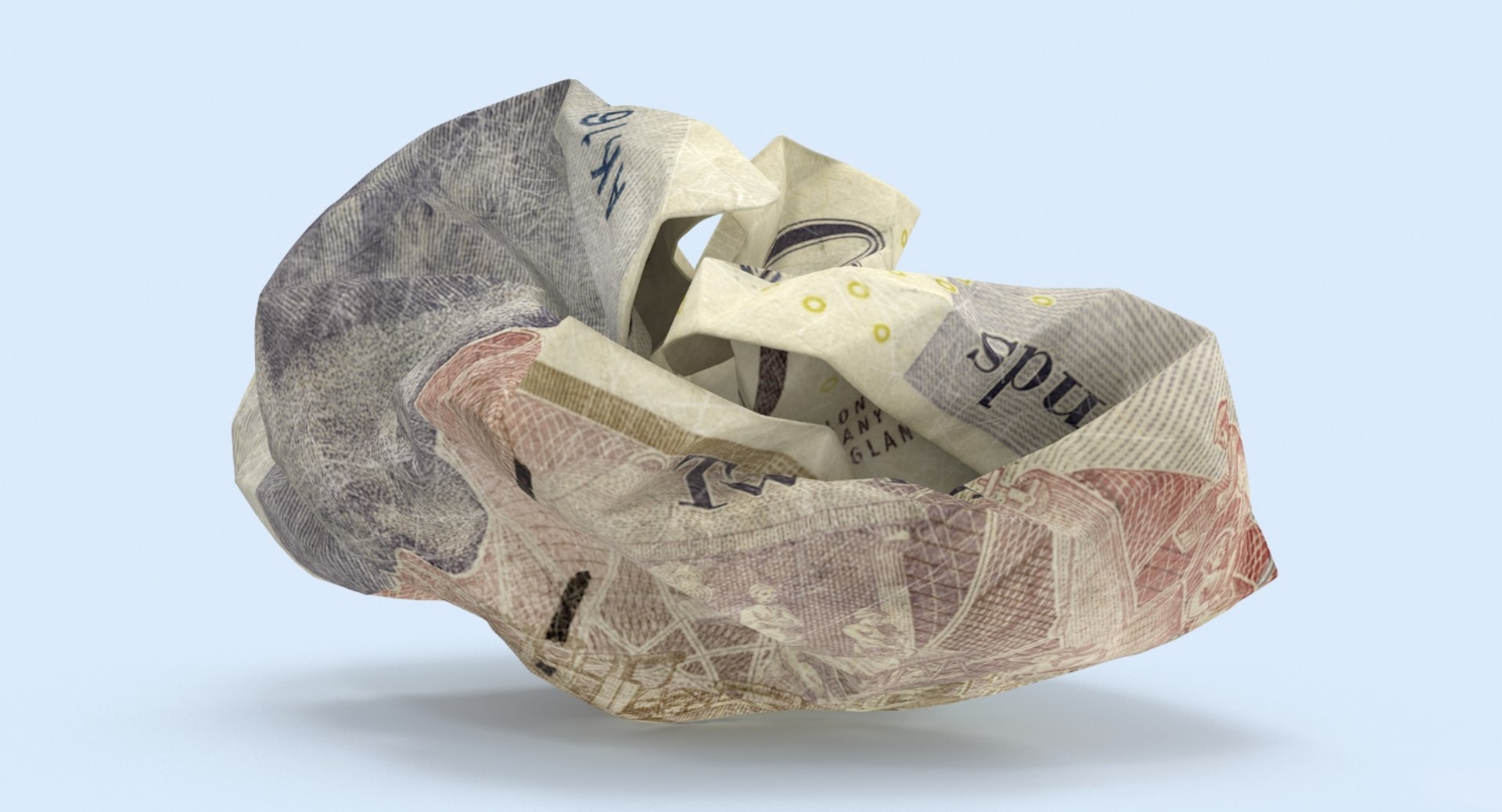 20 Pound Note Crumpled Max