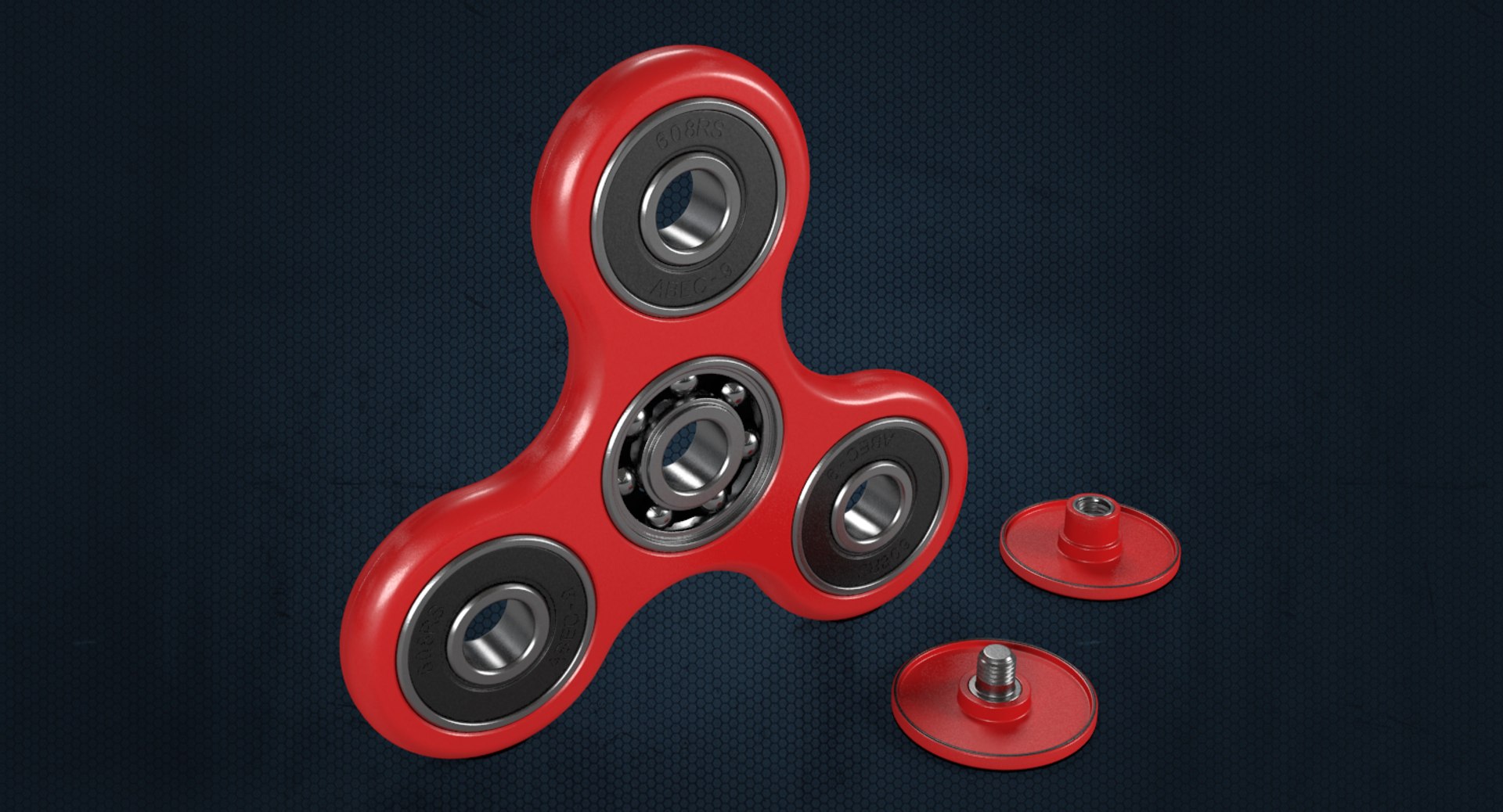 Fidget Spinner Red 3D - TurboSquid 1176385