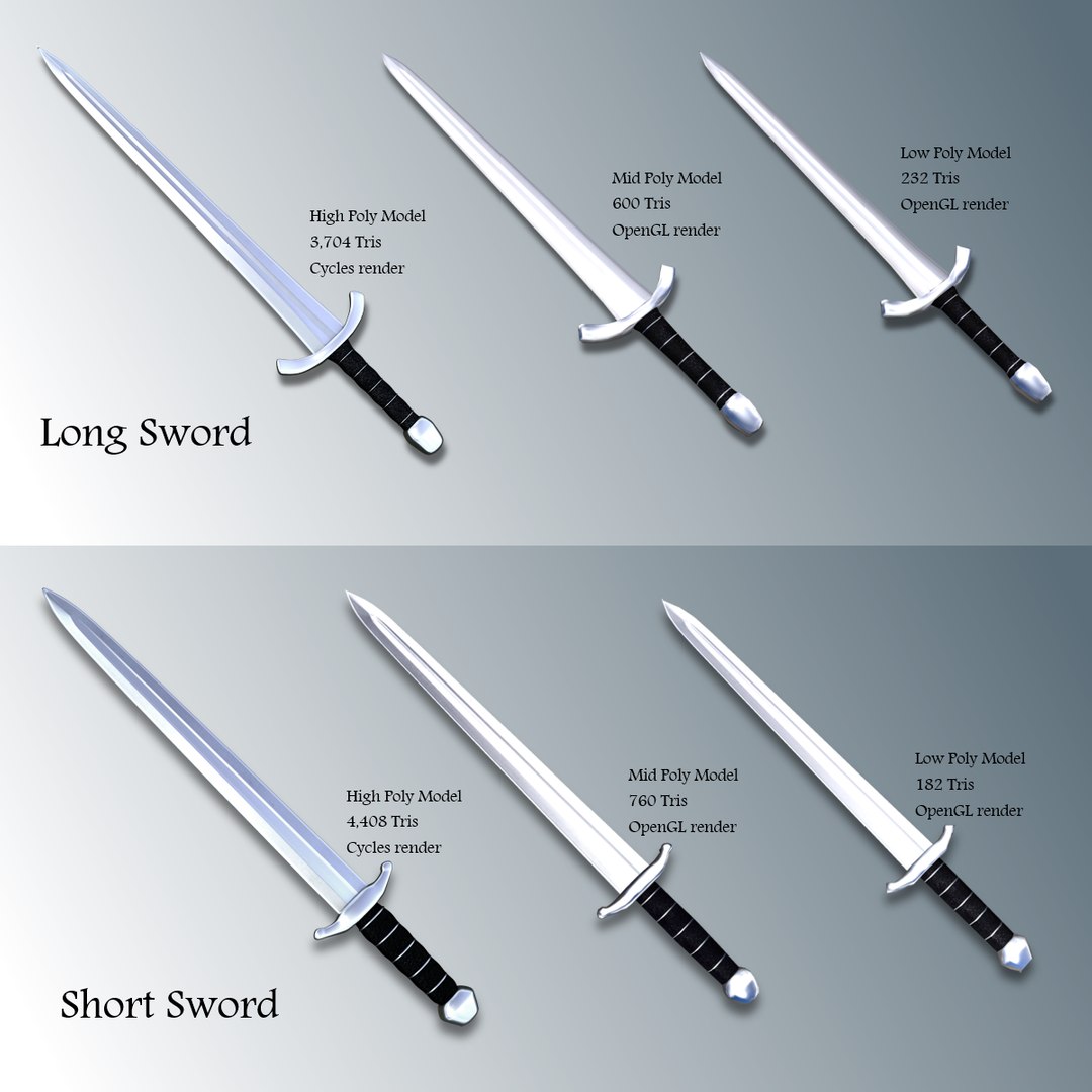 3d Model Medieval Weapons