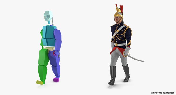 3D rigged guard soldiers model - TurboSquid 1236496