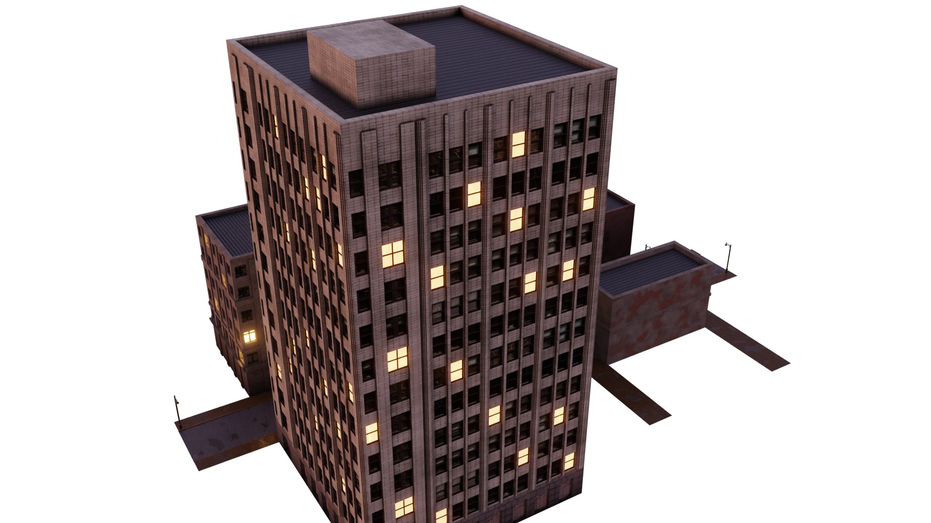3D Industrial City Block - TurboSquid 1569191
