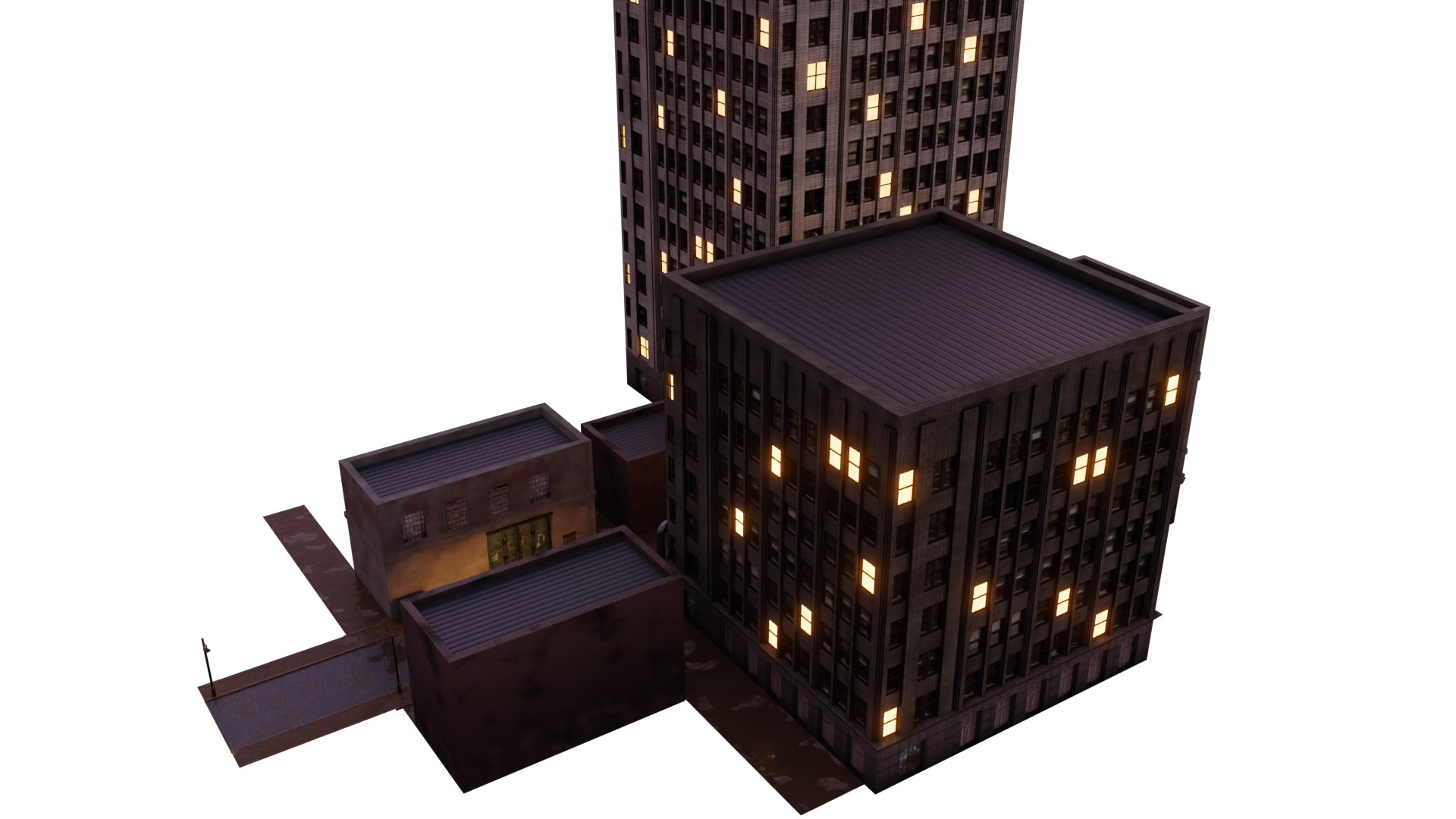 3D Industrial City Block - TurboSquid 1569191