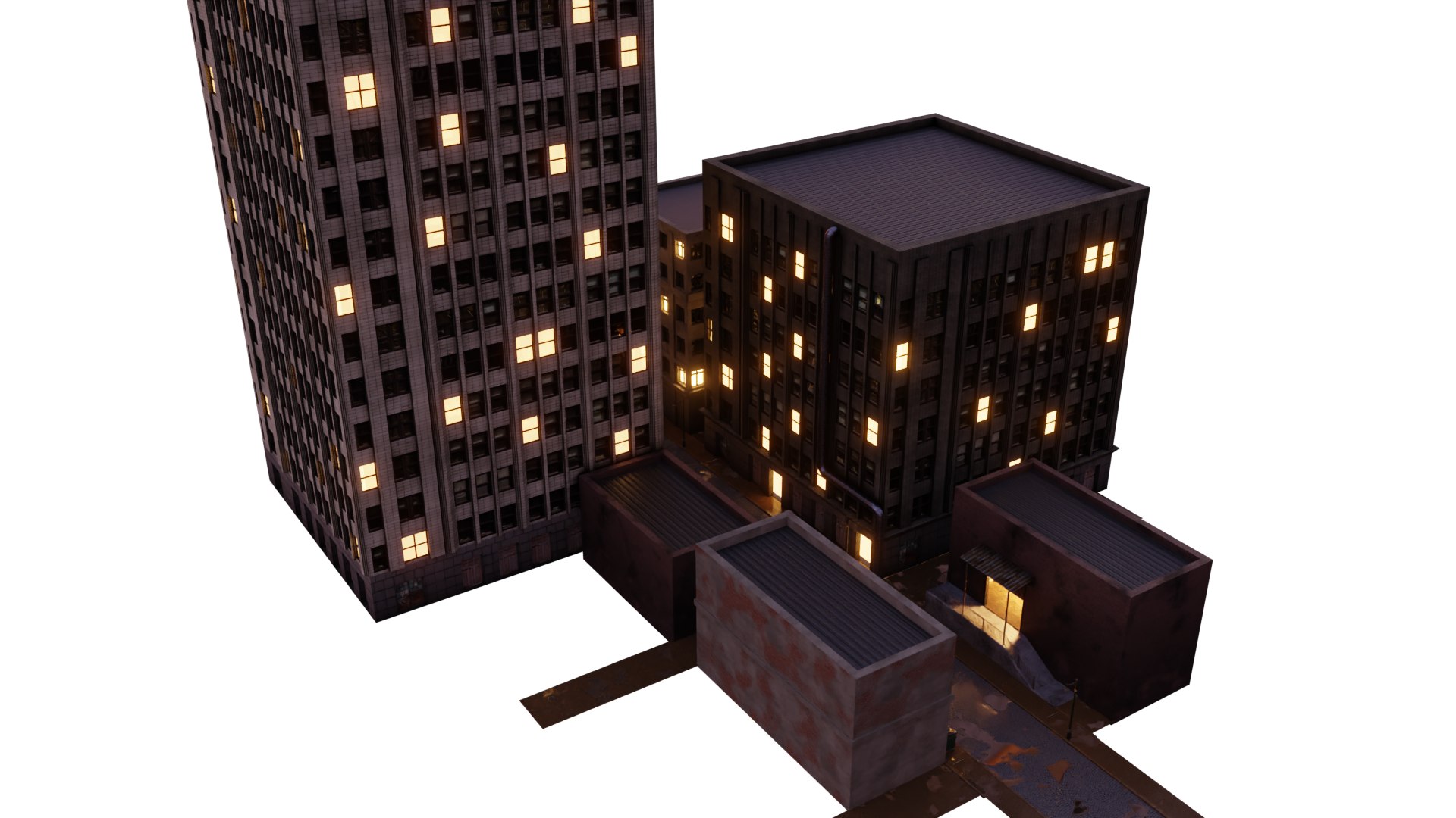 3D Industrial City Block - TurboSquid 1569191