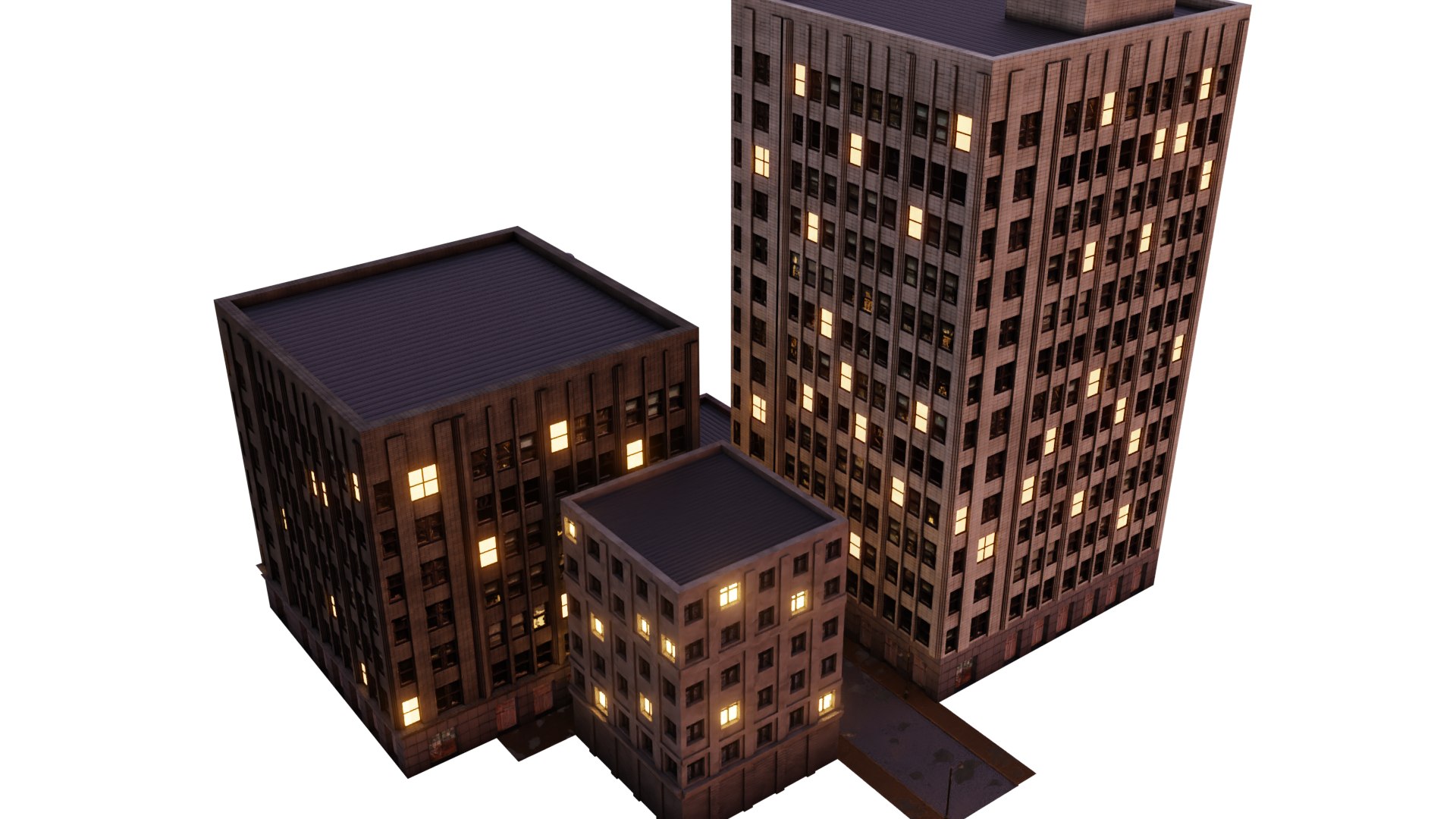 3D Industrial City Block - TurboSquid 1569191