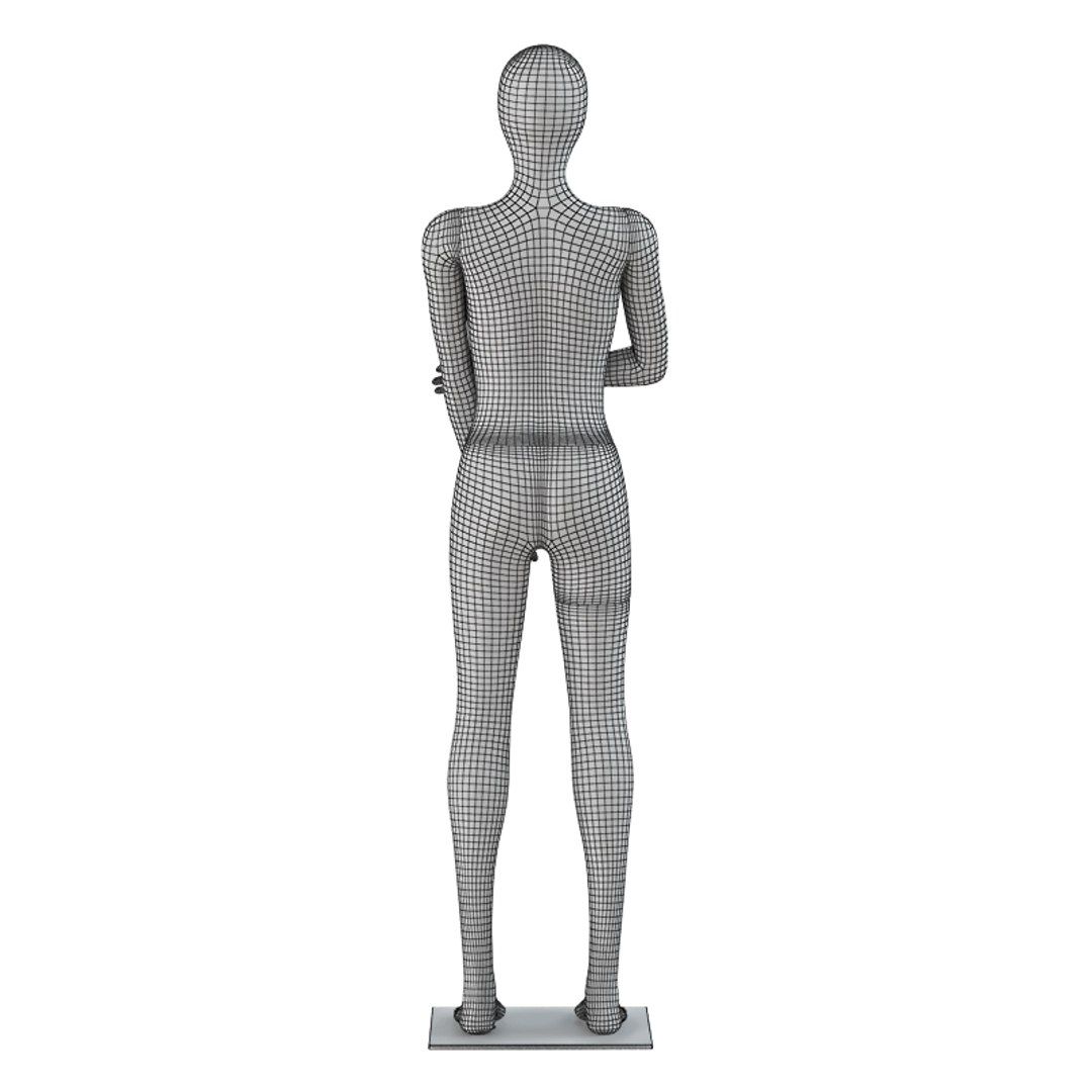 3D Model 40 Faceless Woman Mannequin - TurboSquid 1425501
