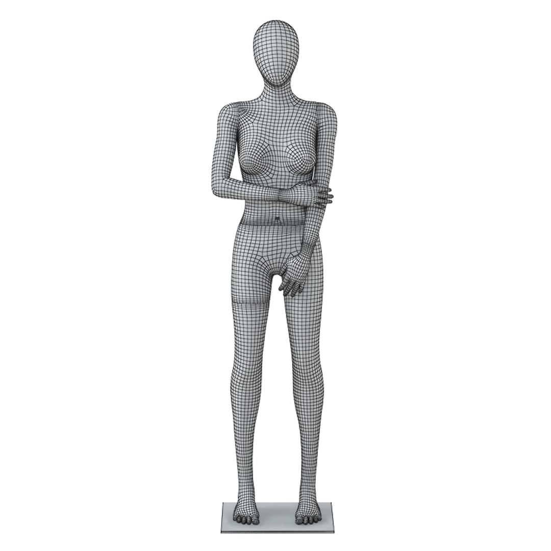 3D Model 40 Faceless Woman Mannequin - TurboSquid 1425501