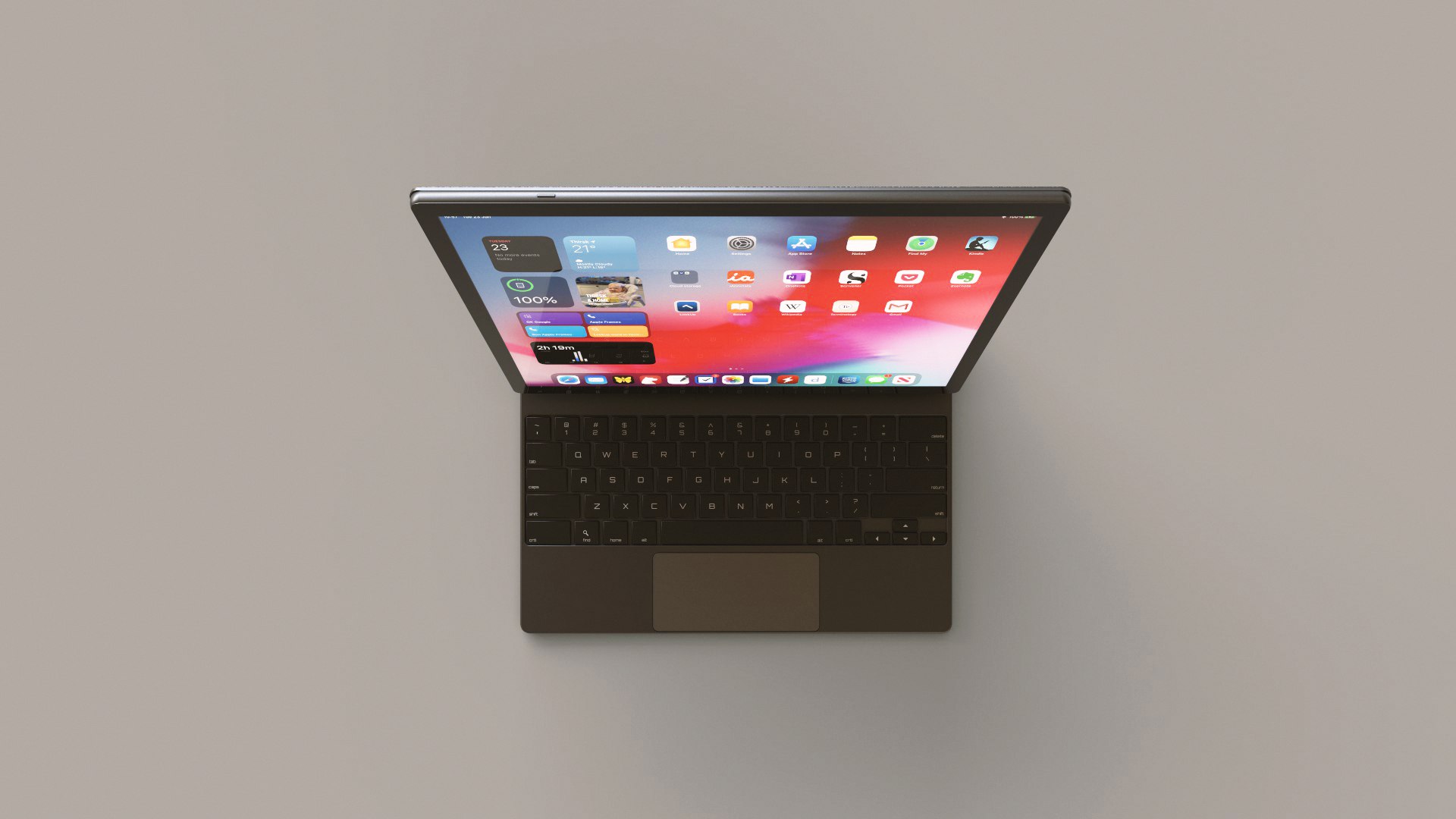 3D Large Digital Tablet With Keyboard Case and Stylus model ...