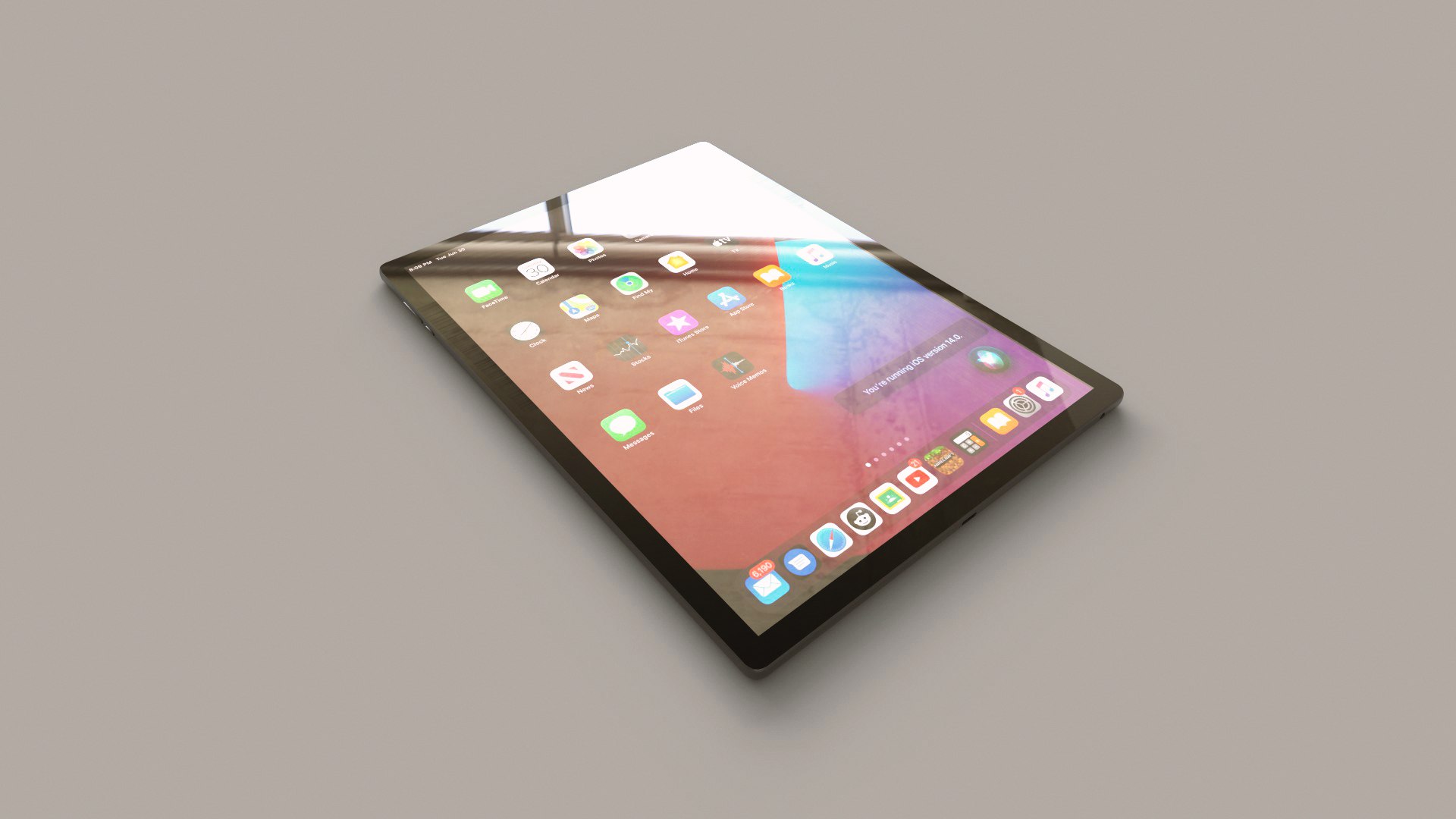 3D Large Digital Tablet With Keyboard Case and Stylus model ...