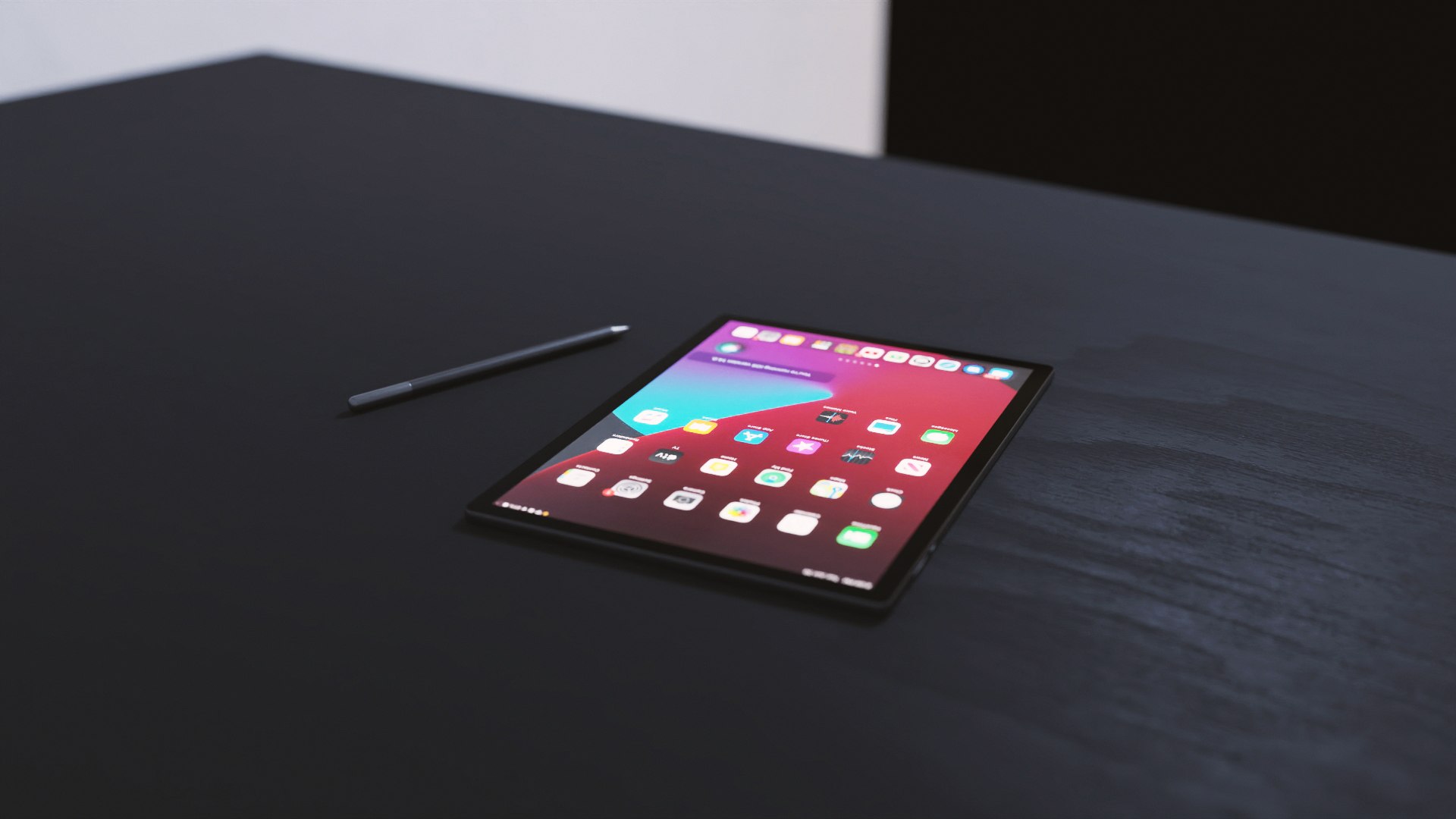 3D Large Digital Tablet With Keyboard Case and Stylus model ...