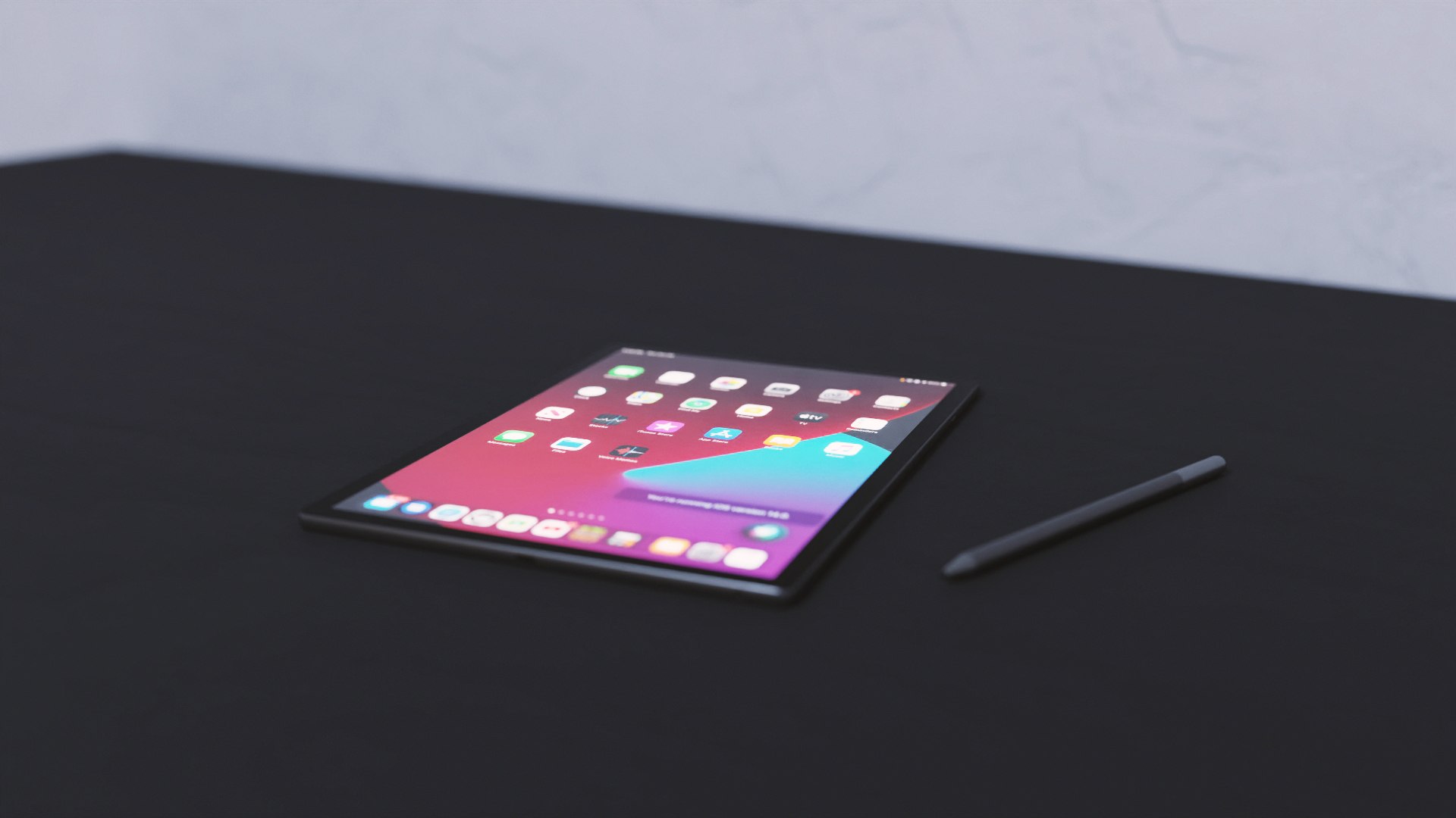 3D Large Digital Tablet With Keyboard Case and Stylus model ...