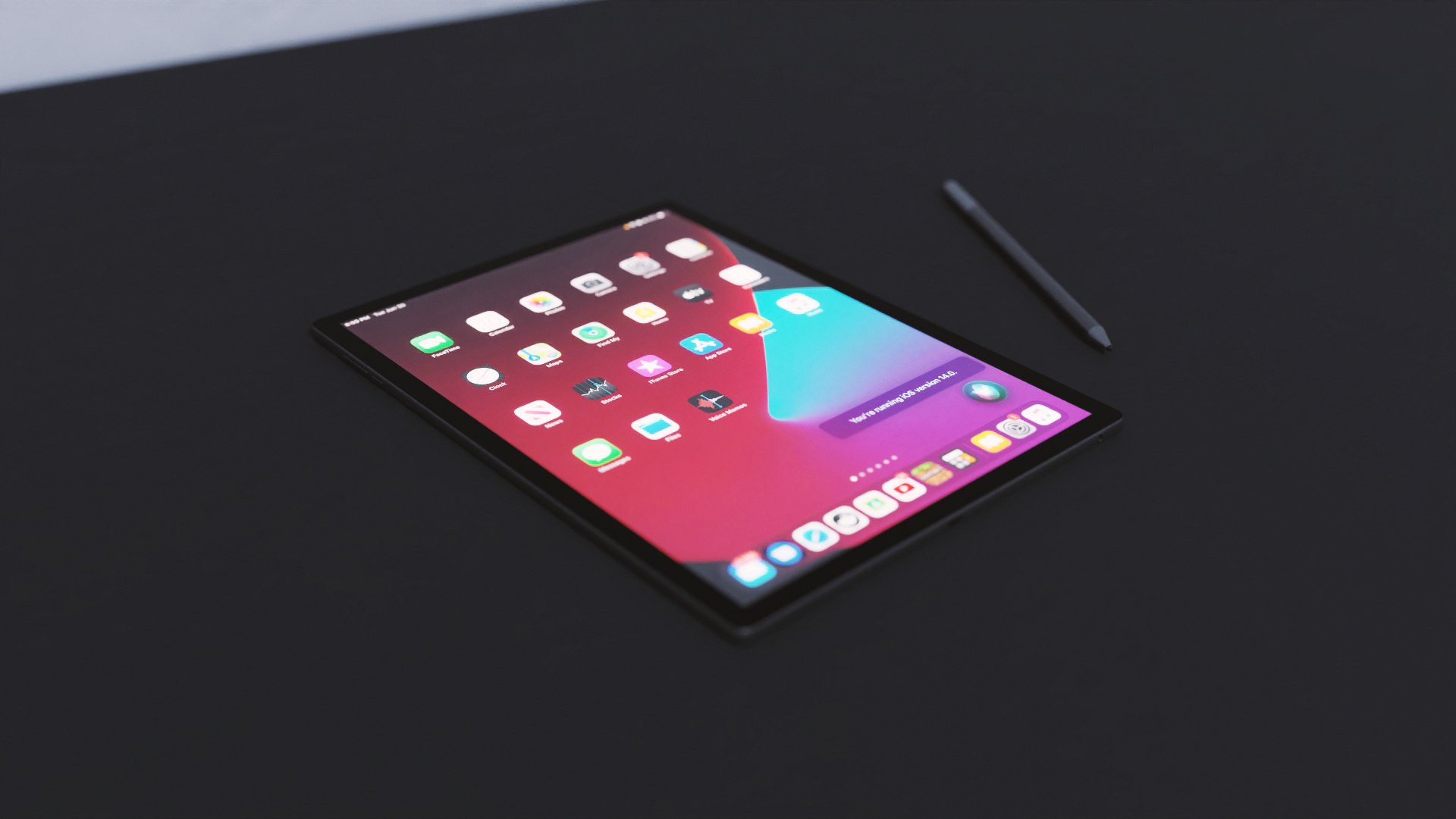 3D Large Digital Tablet With Keyboard Case and Stylus model ...