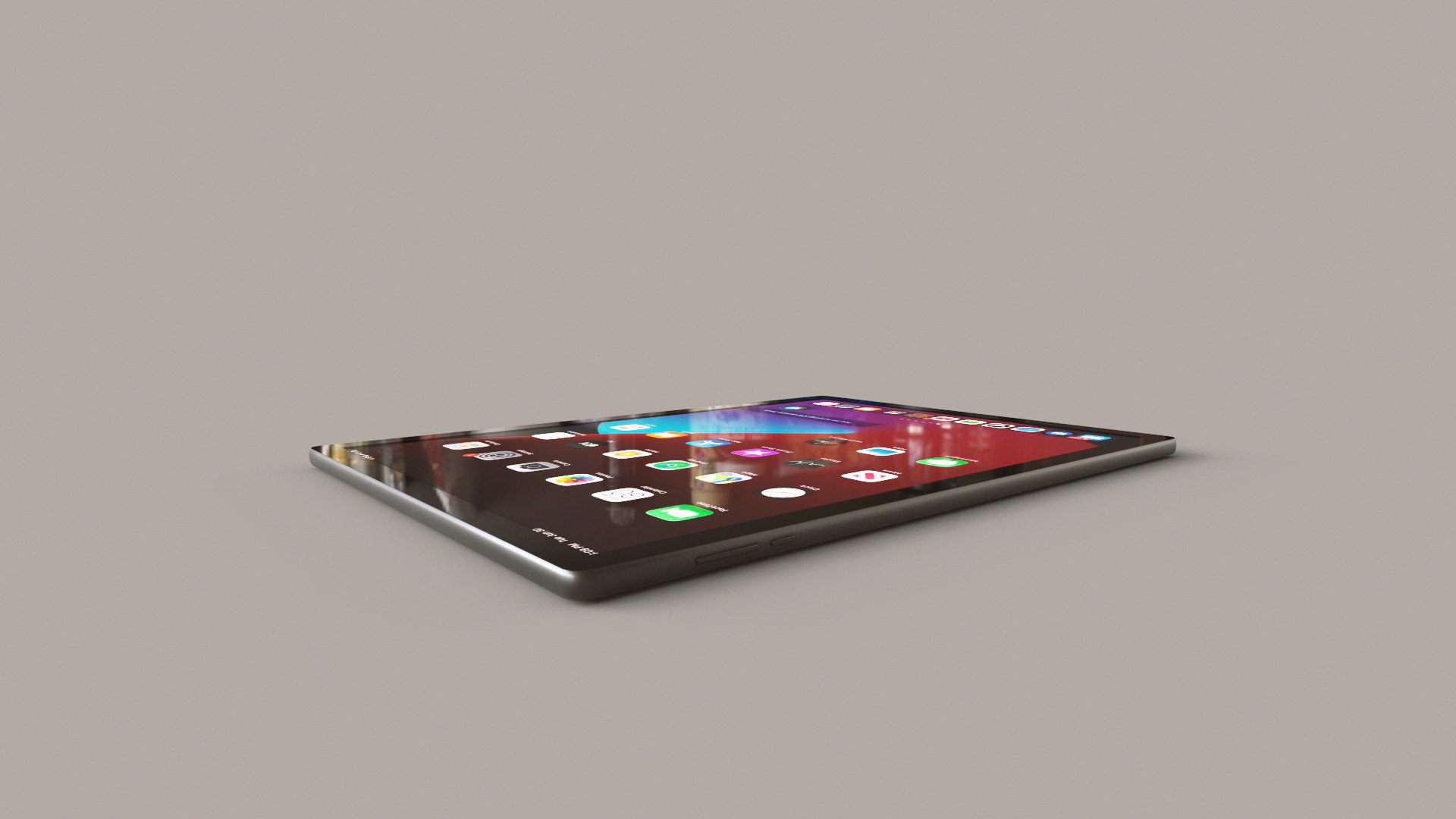 3D Large Digital Tablet With Keyboard Case and Stylus model ...