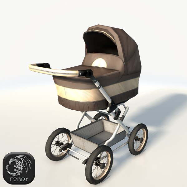 3D realistic baby stroller model - TurboSquid 1238118
