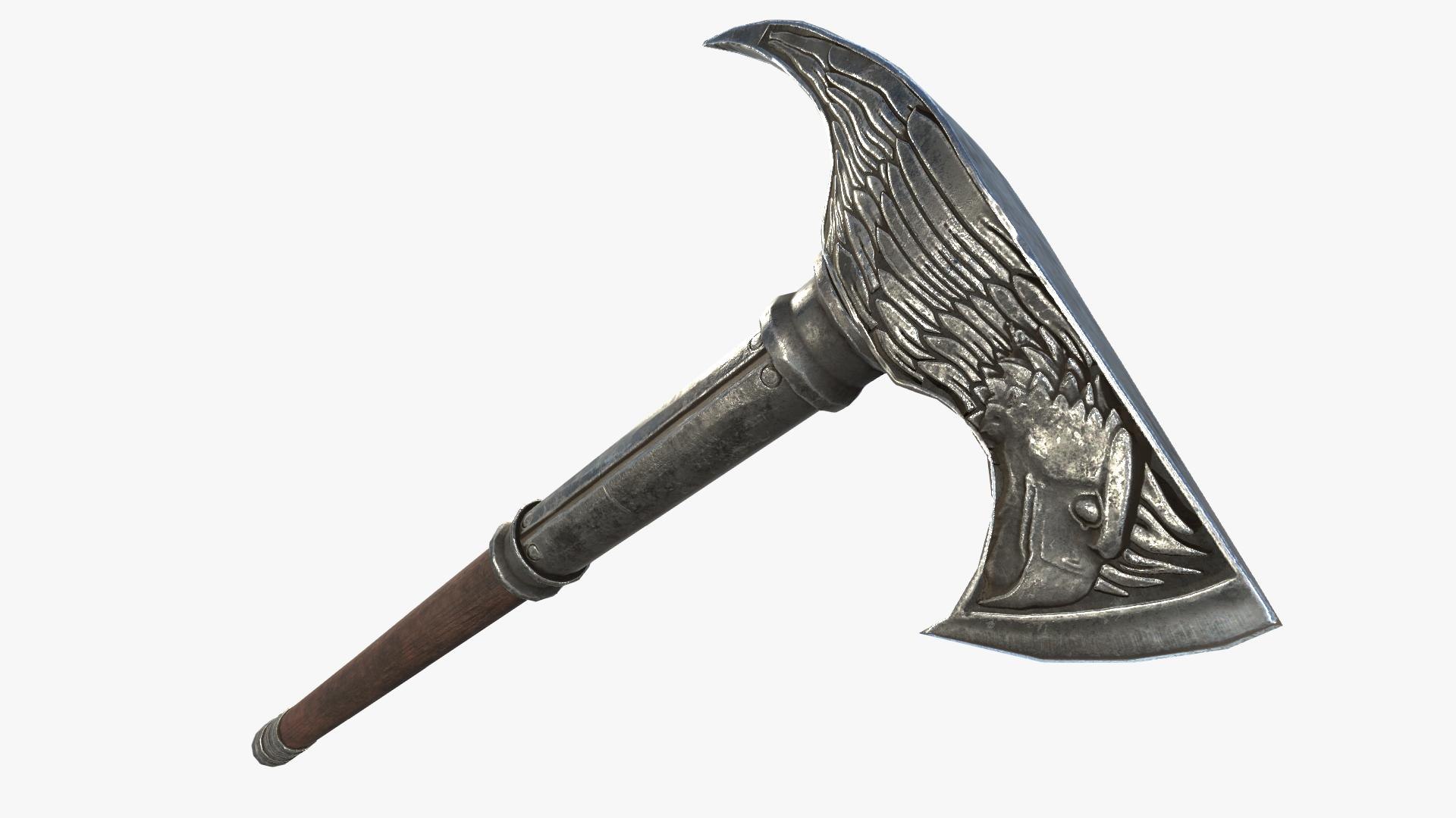 3D Fantasy Axe RPG Sagaris Pickaxe Mattock Double Axe Great Axe Battle ...