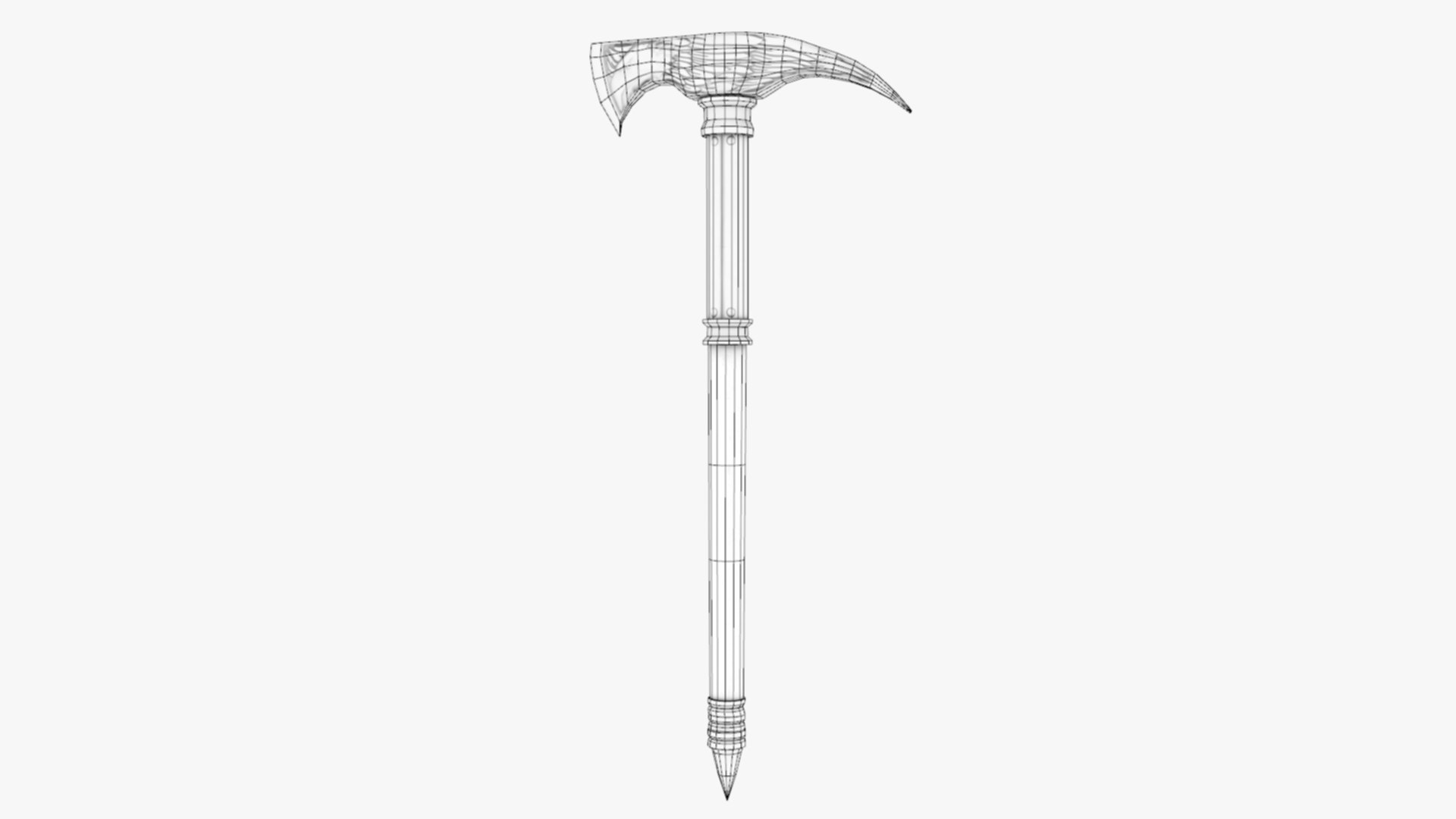 3D Fantasy Axe RPG Sagaris Pickaxe Mattock Double Axe Great Axe Battle ...