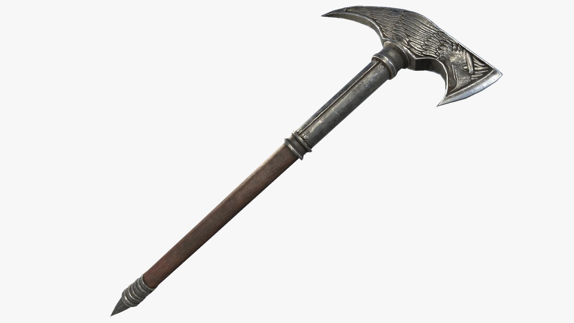 3D Fantasy Axe RPG Sagaris Pickaxe Mattock Double Axe Great Axe Battle Axe Great-axe Battle-axe ...