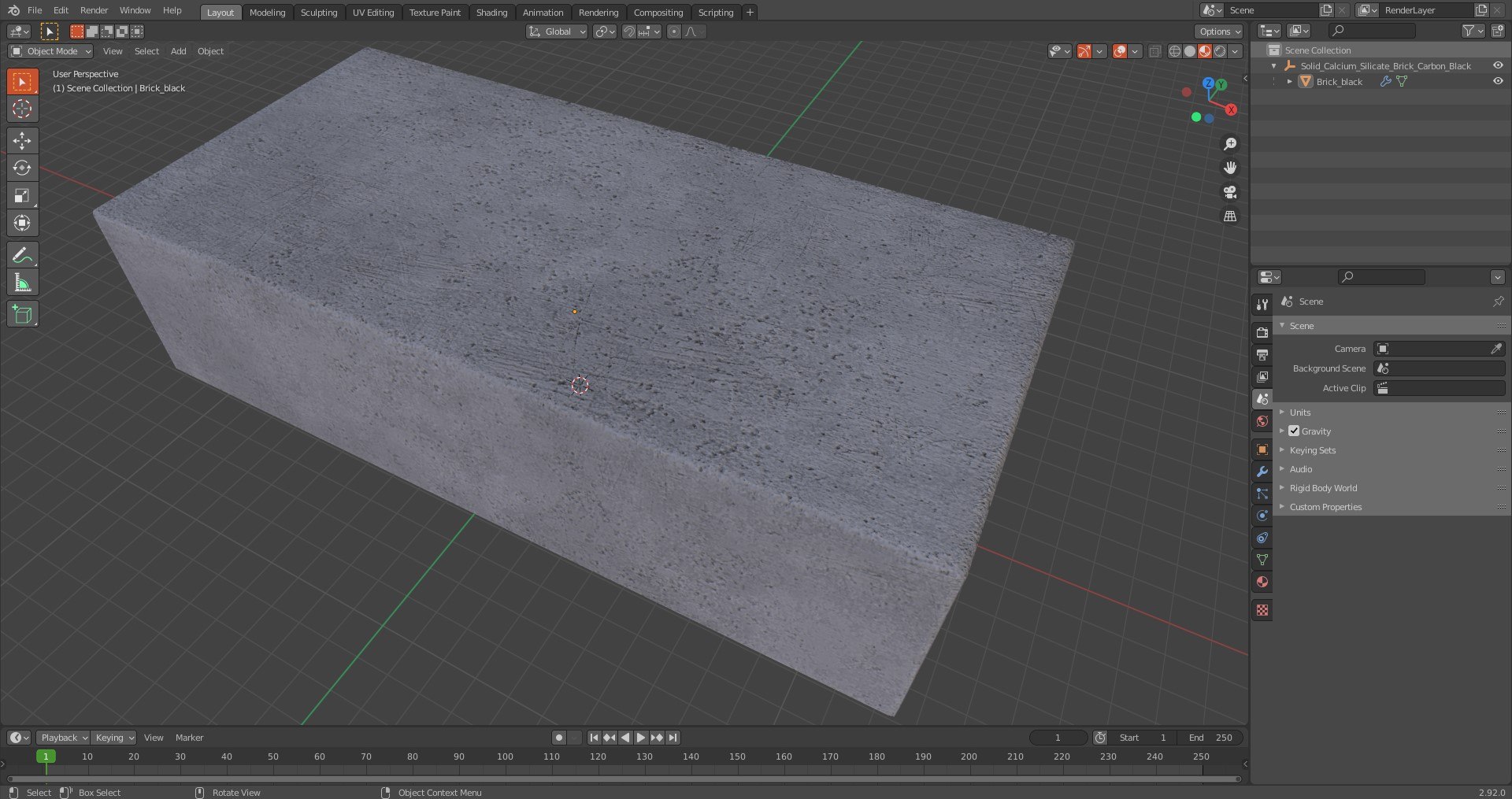 Solid Calcium Silicate Brick Carbon Black 3D Model - TurboSquid 2146938