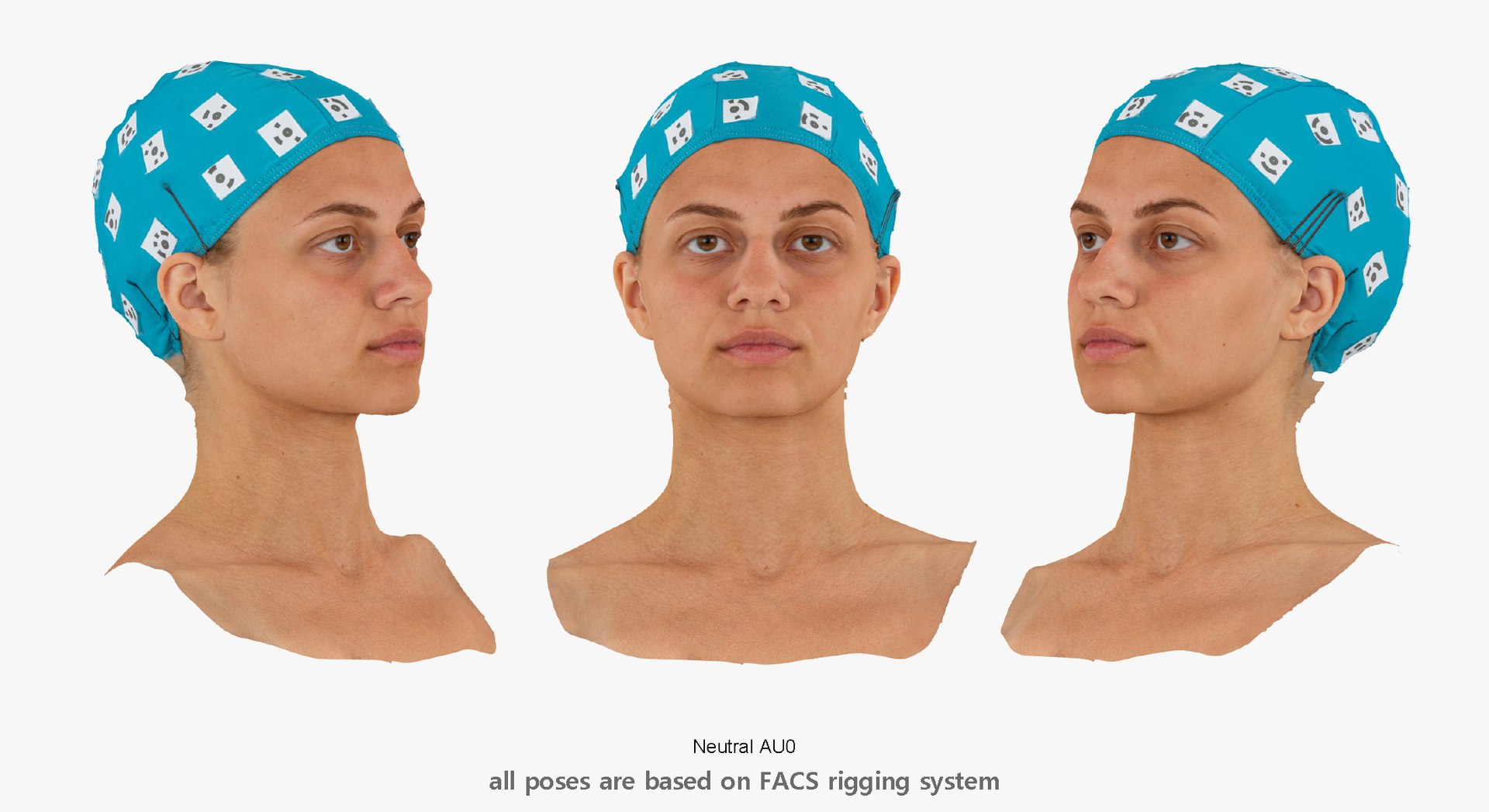 3D Model Penelope RAW Scans Main Expressions Set - 10 Poses Collection ...