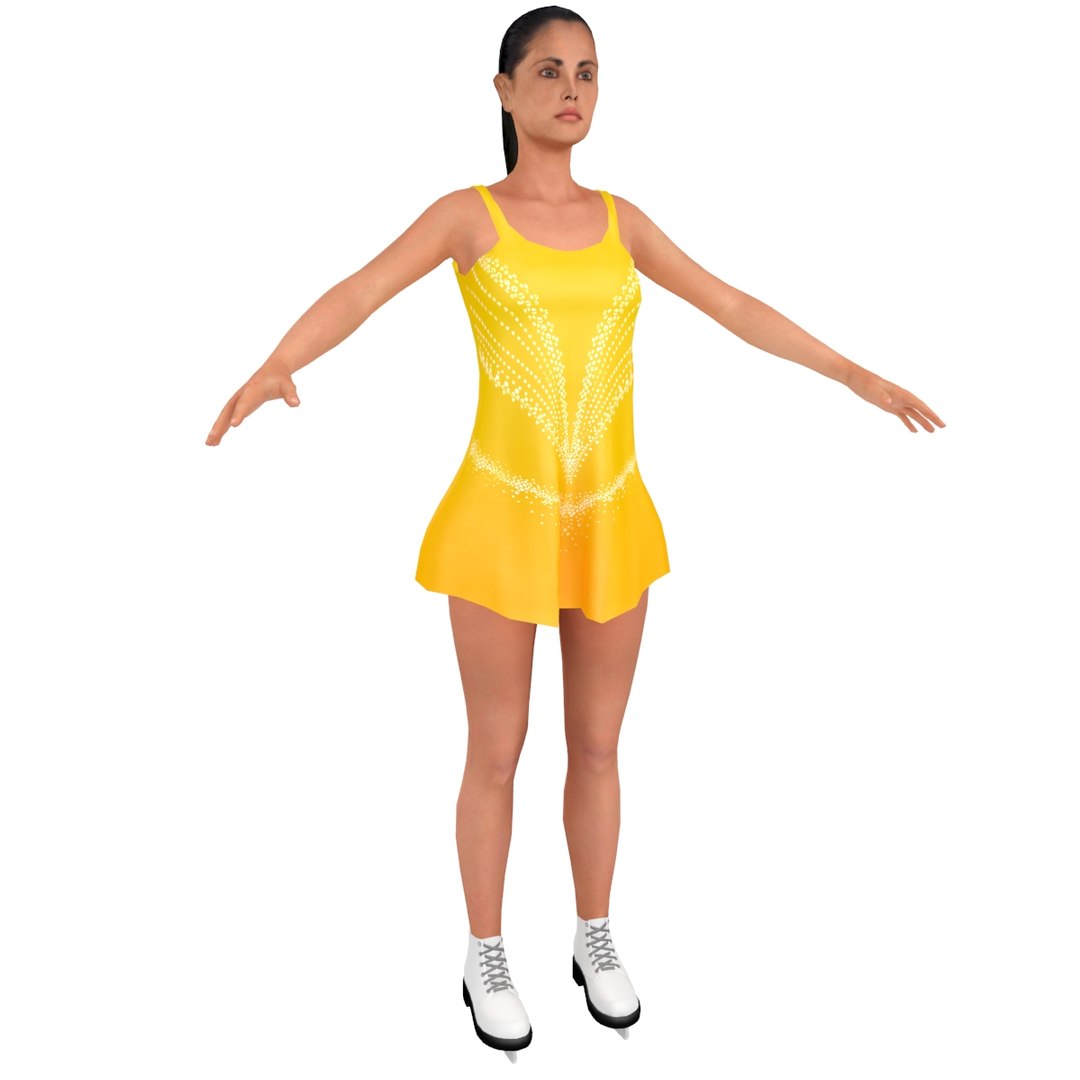 Female figure skater 3D model - TurboSquid 1312317