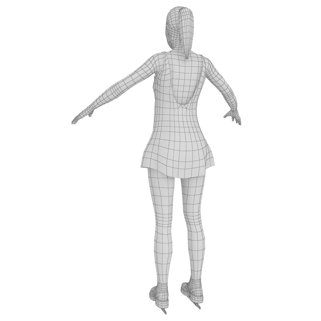 Female figure skater 3D model - TurboSquid 1312317