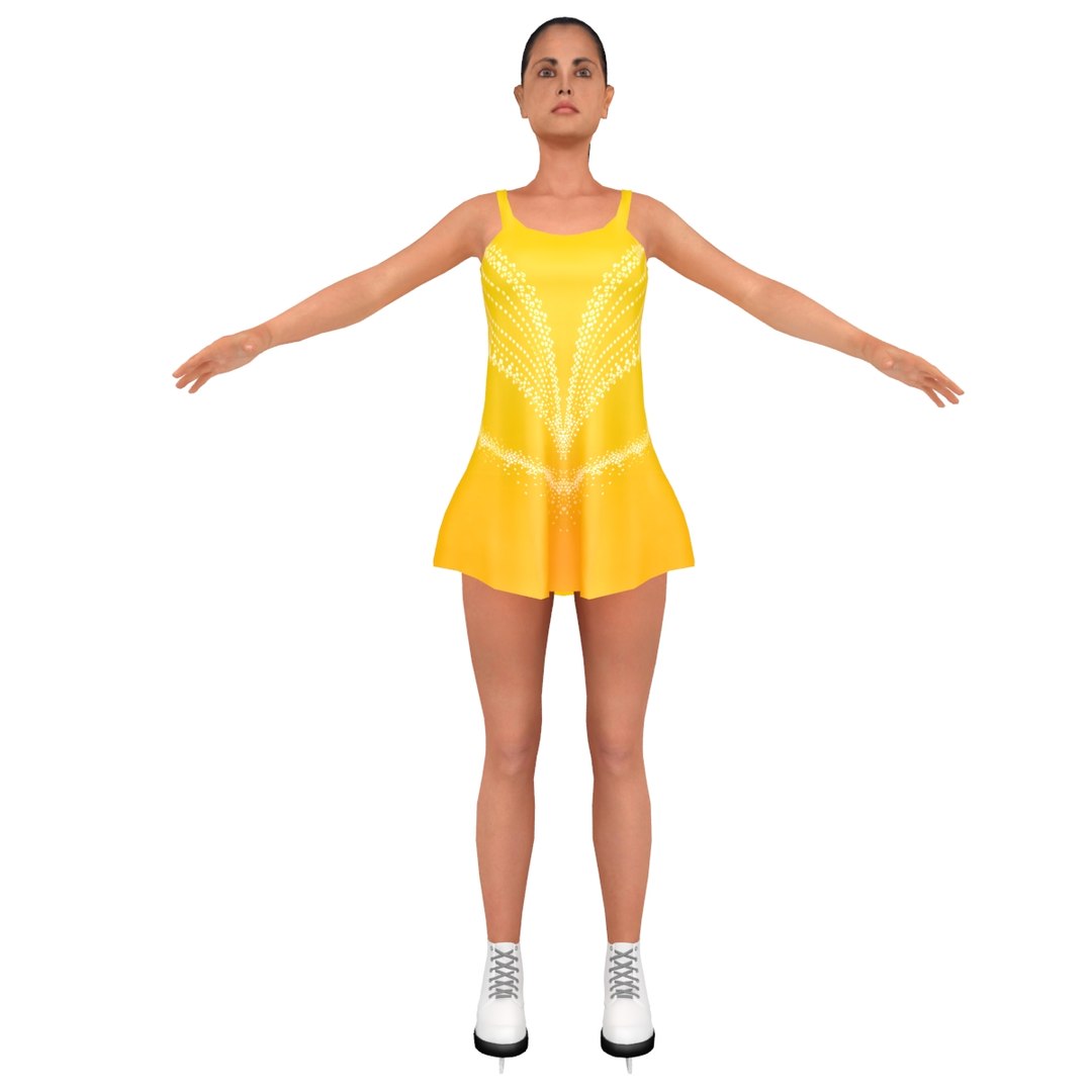 Female figure skater 3D model - TurboSquid 1312317