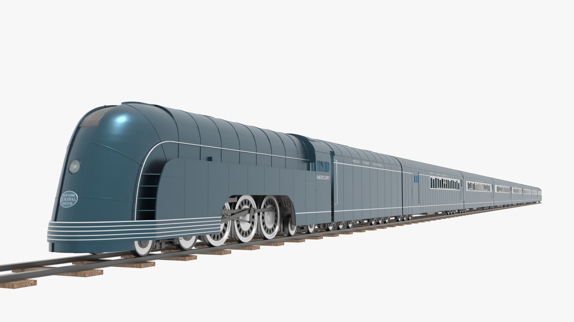 3D New York Central Mercury 4-6-2 Model - TurboSquid 2284280