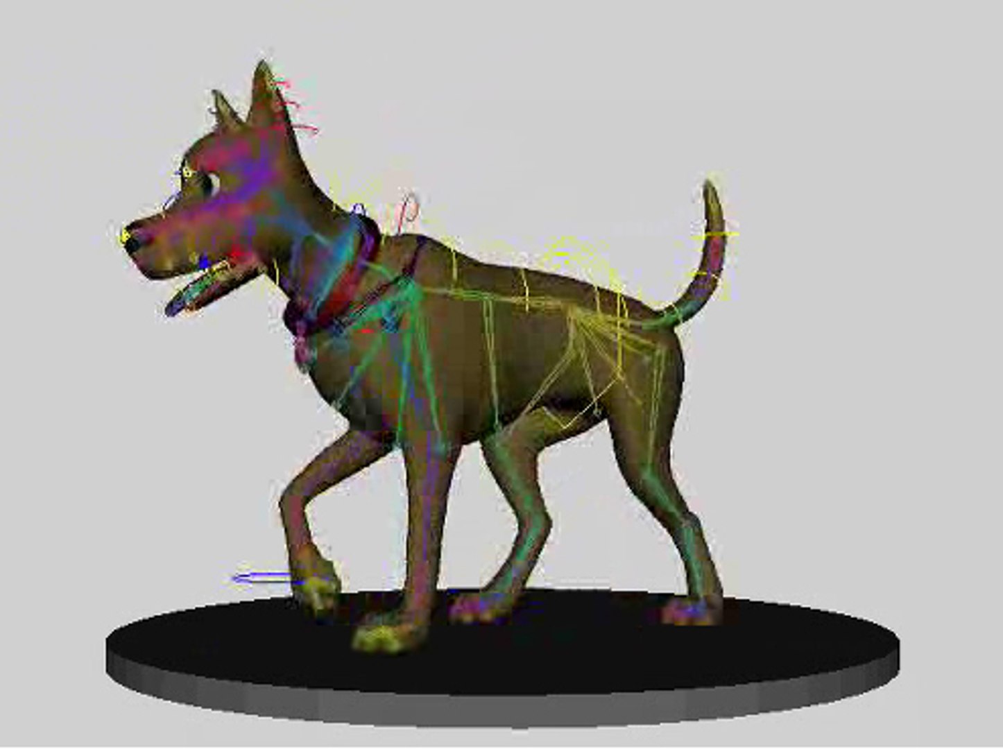 3d model dog - rigging