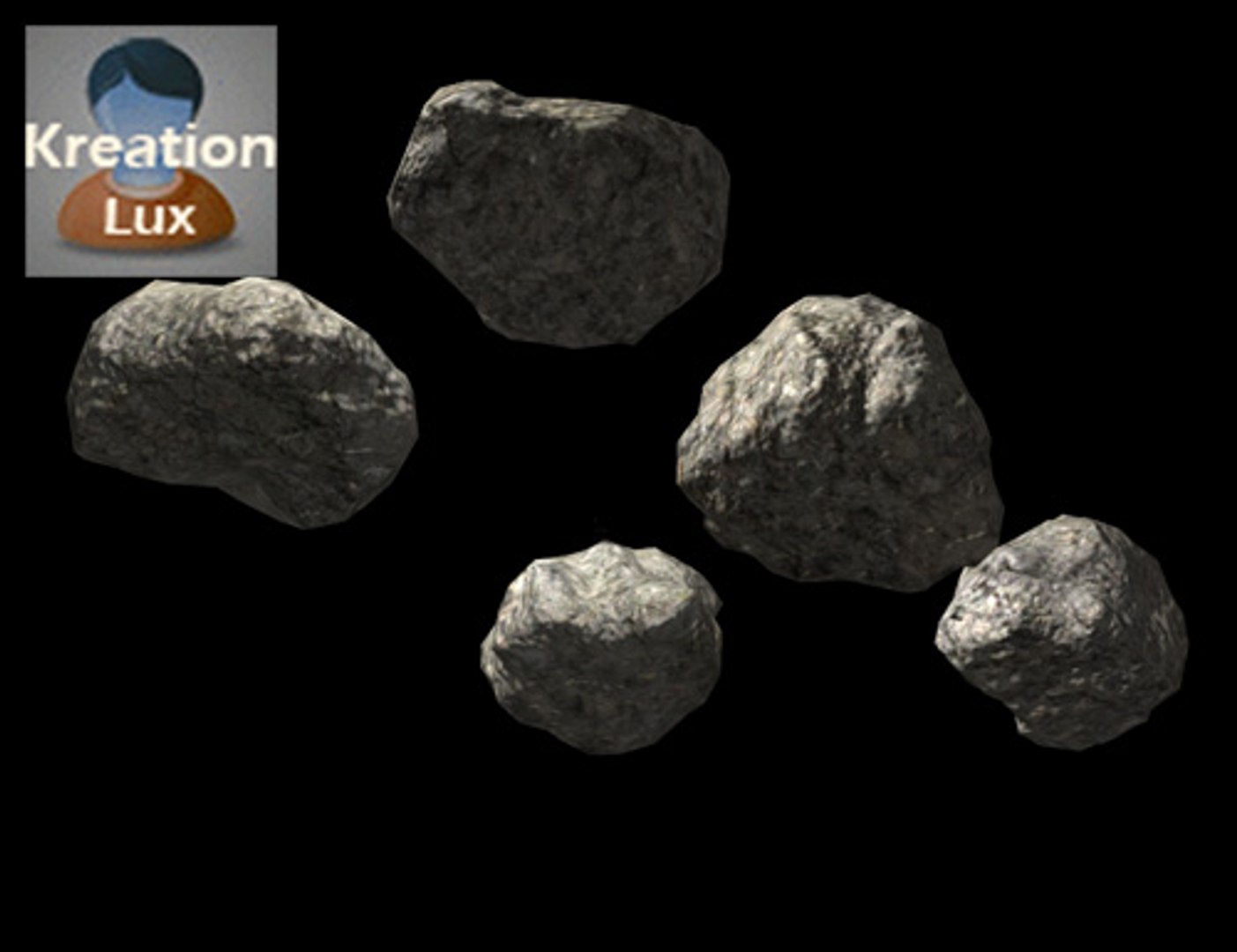 Rocks Asteroid Space 3d Model